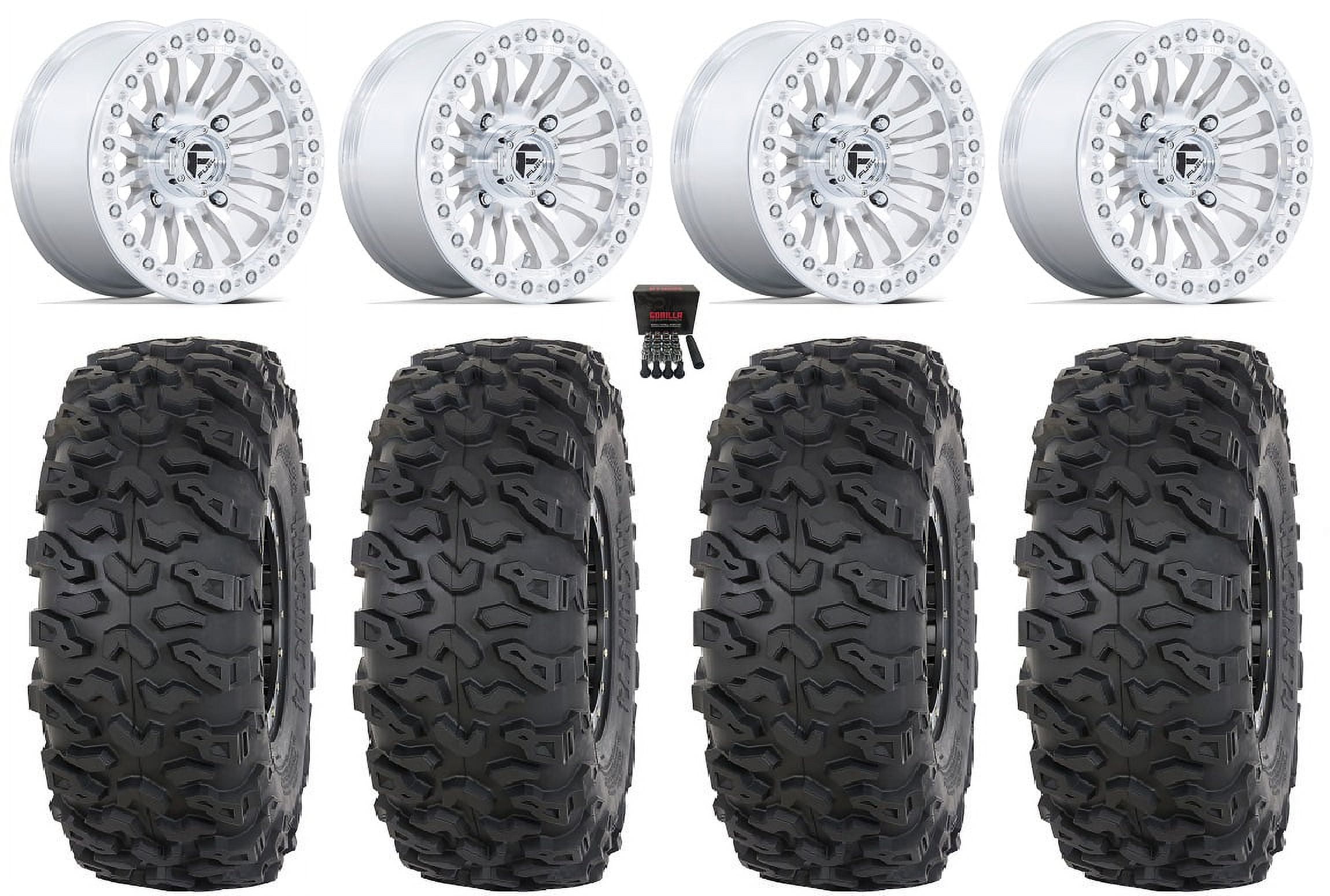 Fuel Rincon Bdlk 15" Wheels Mh 30" Roctane T4 Tires Kawasaki Teryx Mule ...