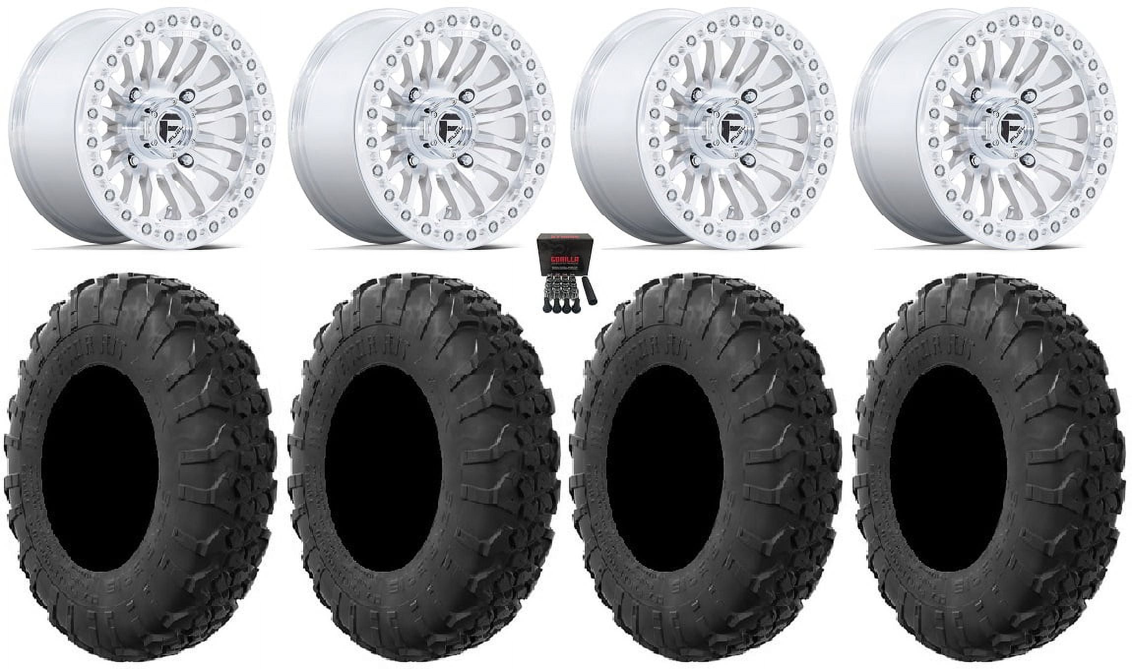 Fuel Rincon Bdlk 15" Wheels Mh 32" MotoVator R/T Tires Sportsman RZR ...