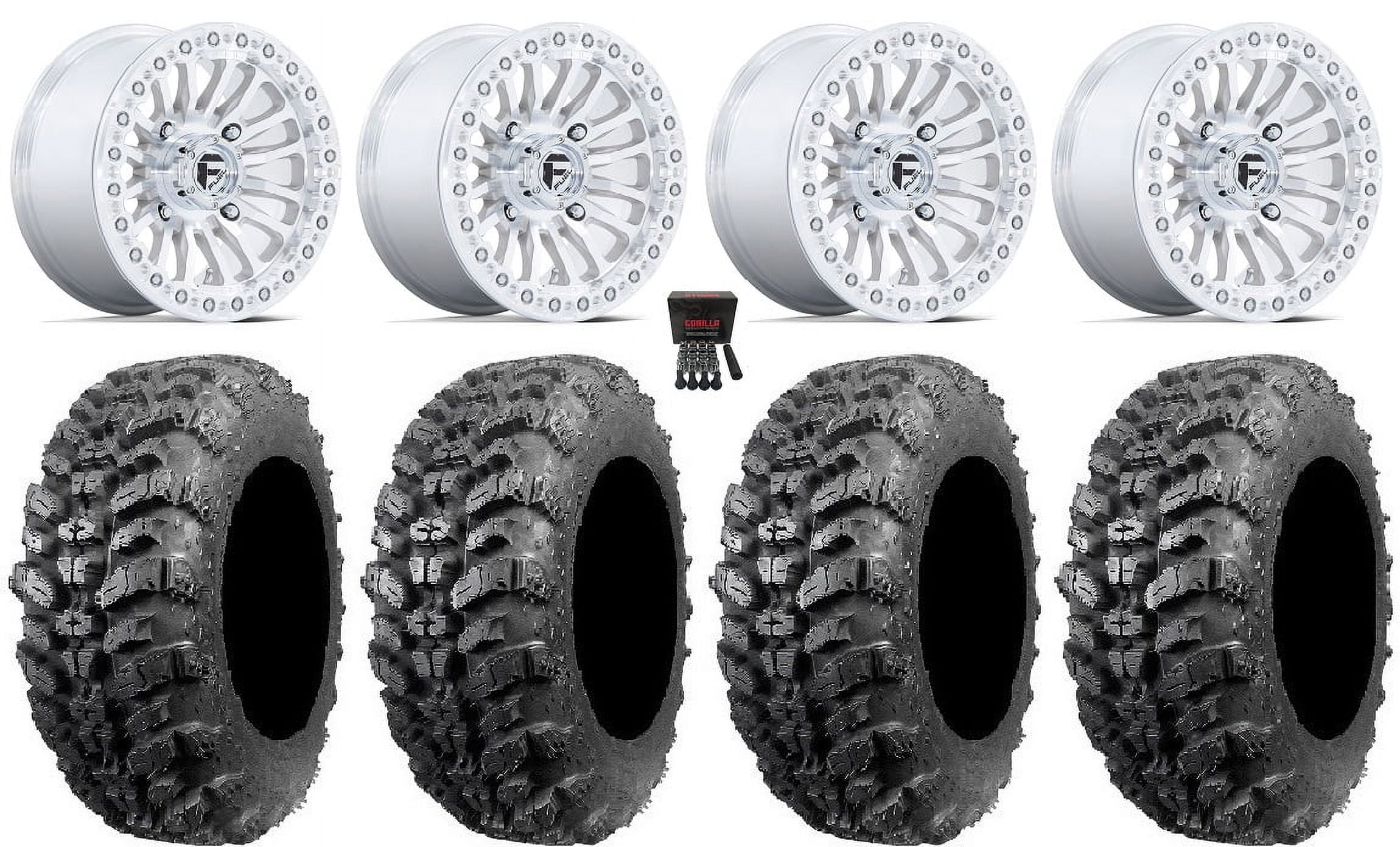 Fuel Rincon Bdlk 15" Wheels Mh 32" Sniper 920 Tires Polaris RZR XP 1000 ...