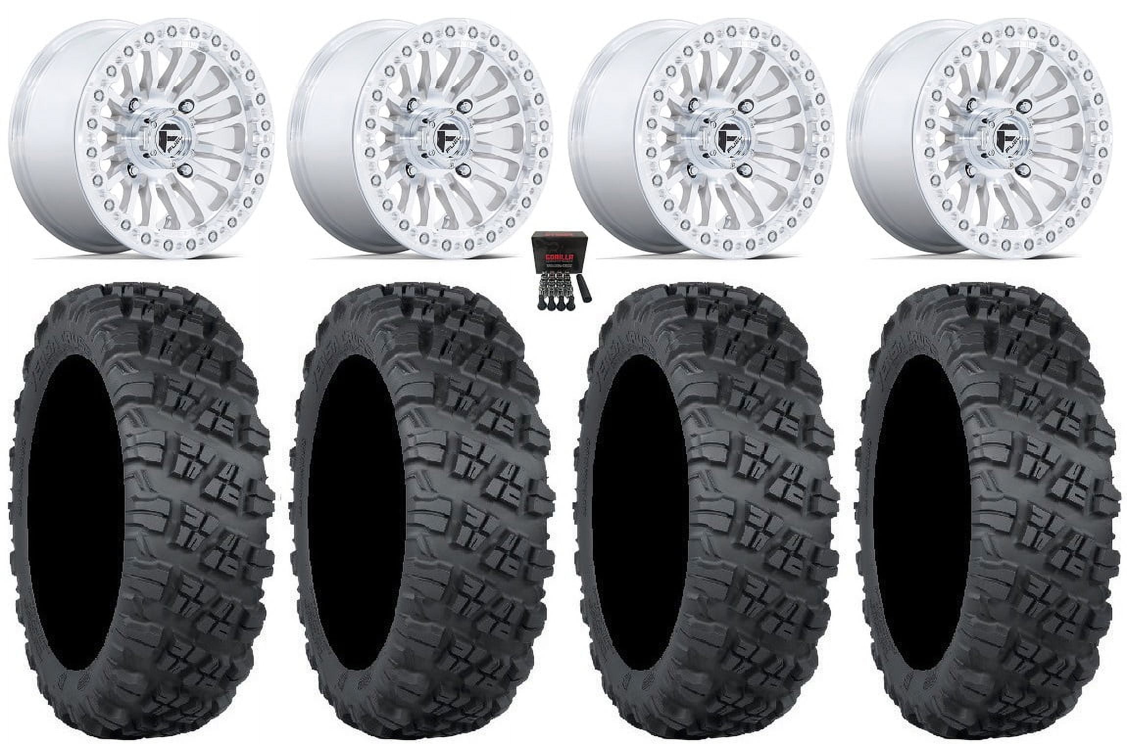 Fuel Rincon Bdlk 15" Wheels Mh 33" Versa Cross V3 Tires Sportsman RZR ...