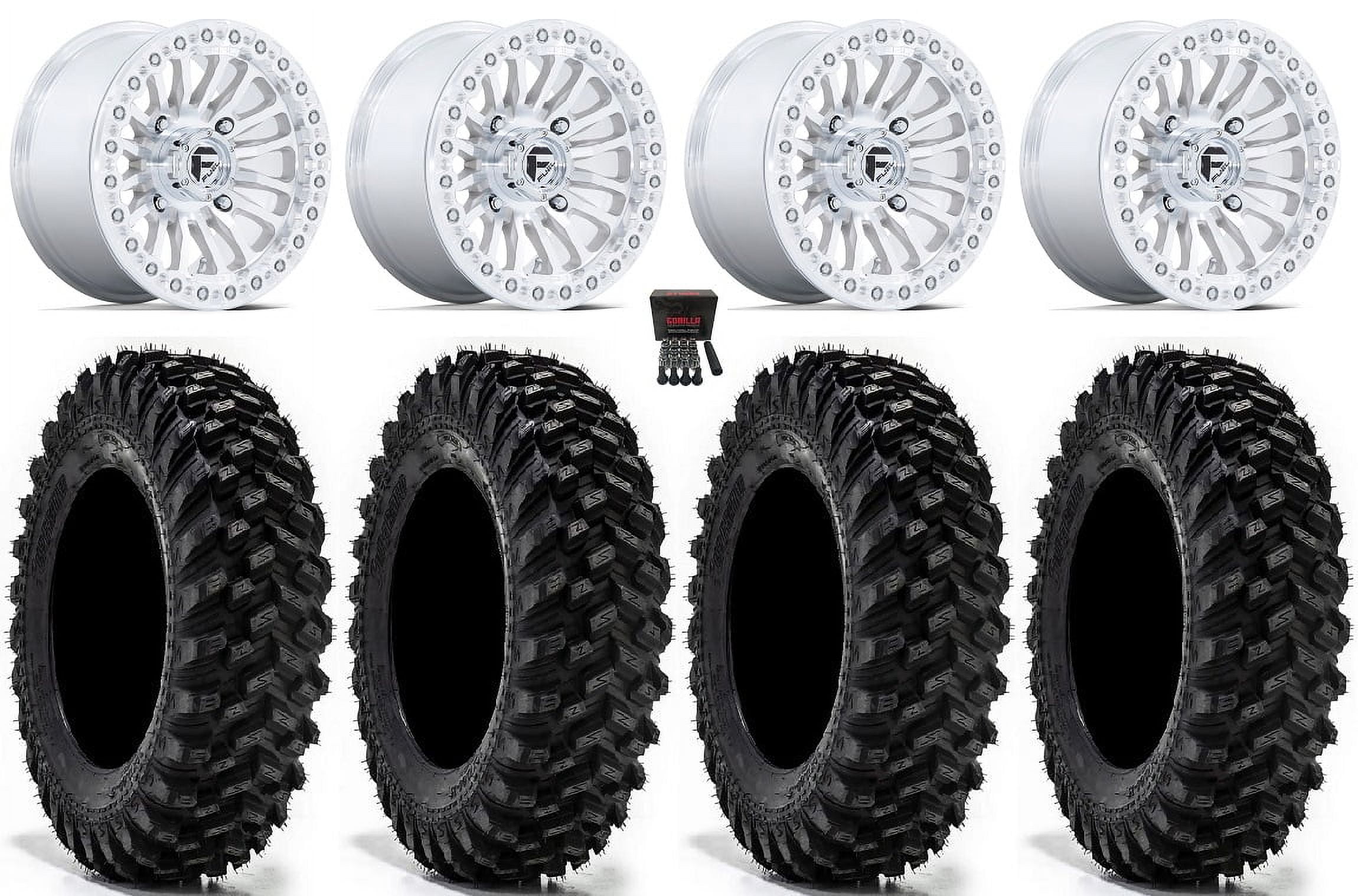 Fuel Rincon Bdlk 15" Wheels Mh 35" Warrior XT Sticky Tires Can-Am ...