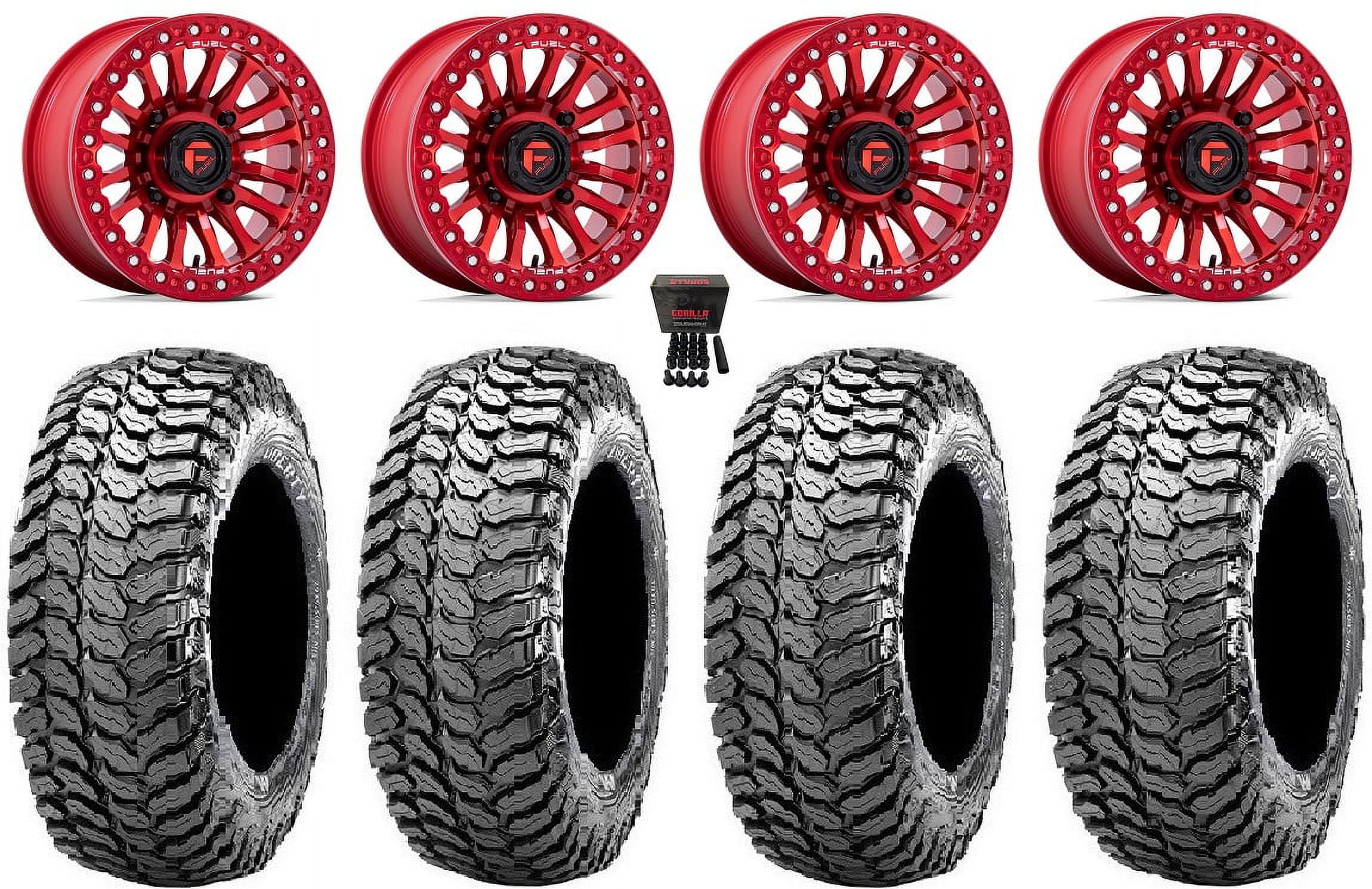 Fuel Rincon Bdlk 15" Wheels Red 29" Liberty Tires Polaris RZR XP 1000 ...