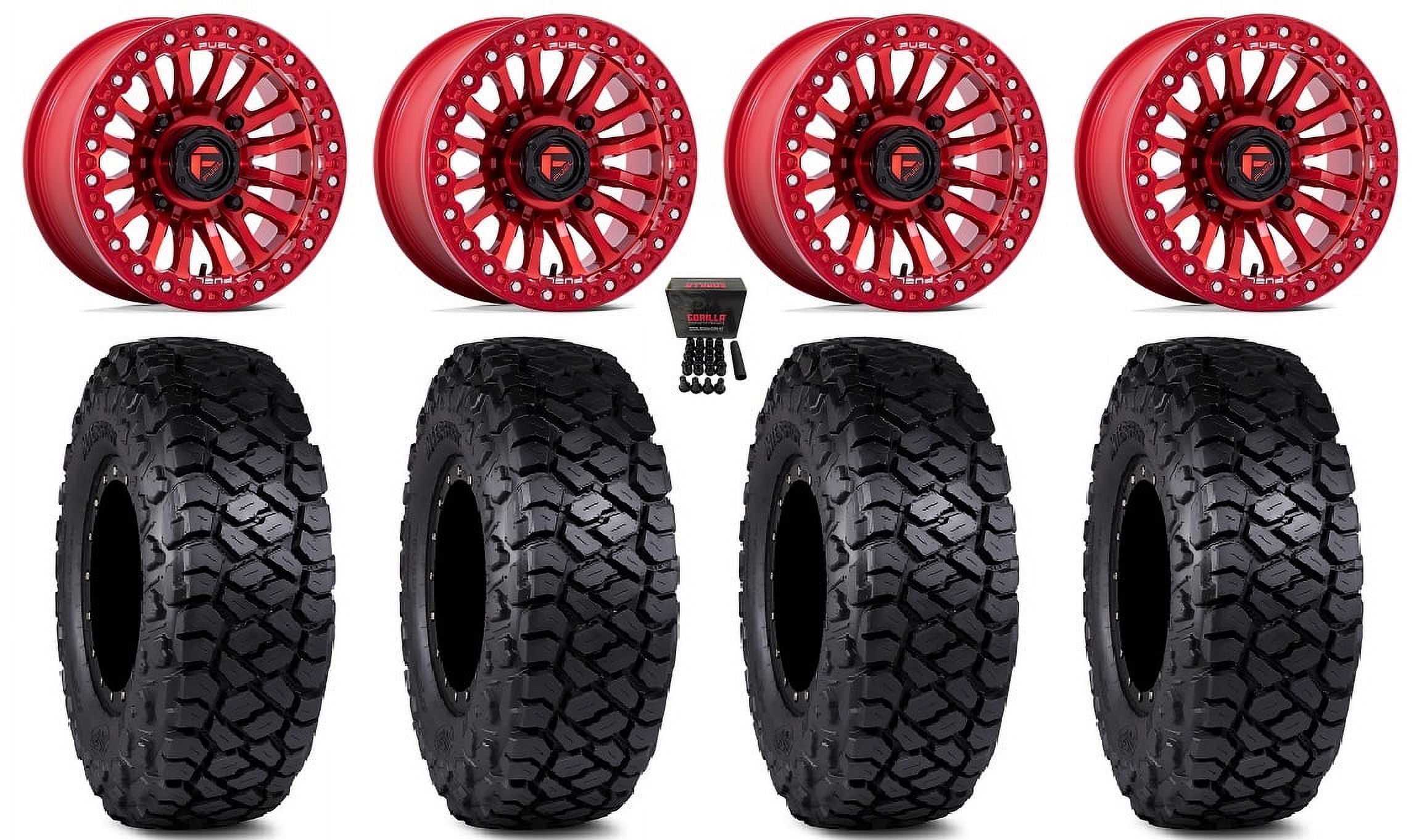 Fuel Rincon Bdlk 15" Wheels Red 32" Intersect Tires Can-Am Maverick X3 ...