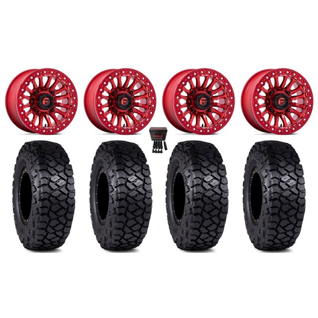Fuel Rincon Bdlk 15" Wheels Red 32" Intersect Tires Sportsman RZR ...