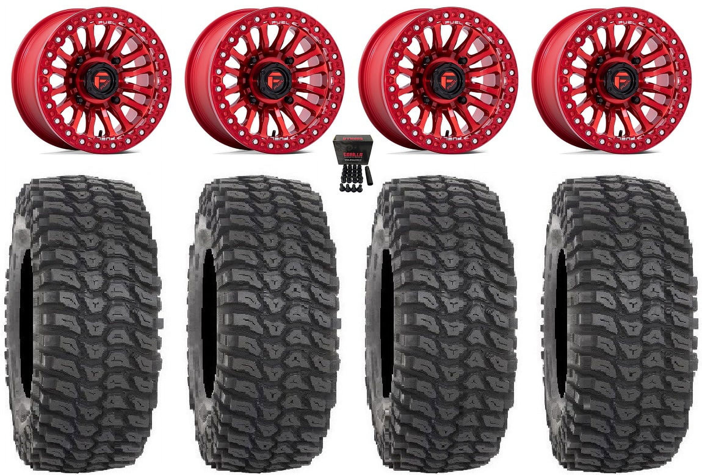 Fuel Rincon Bdlk 15" Wheels Red 32" XCR350 Tires Can-Am Commander ...