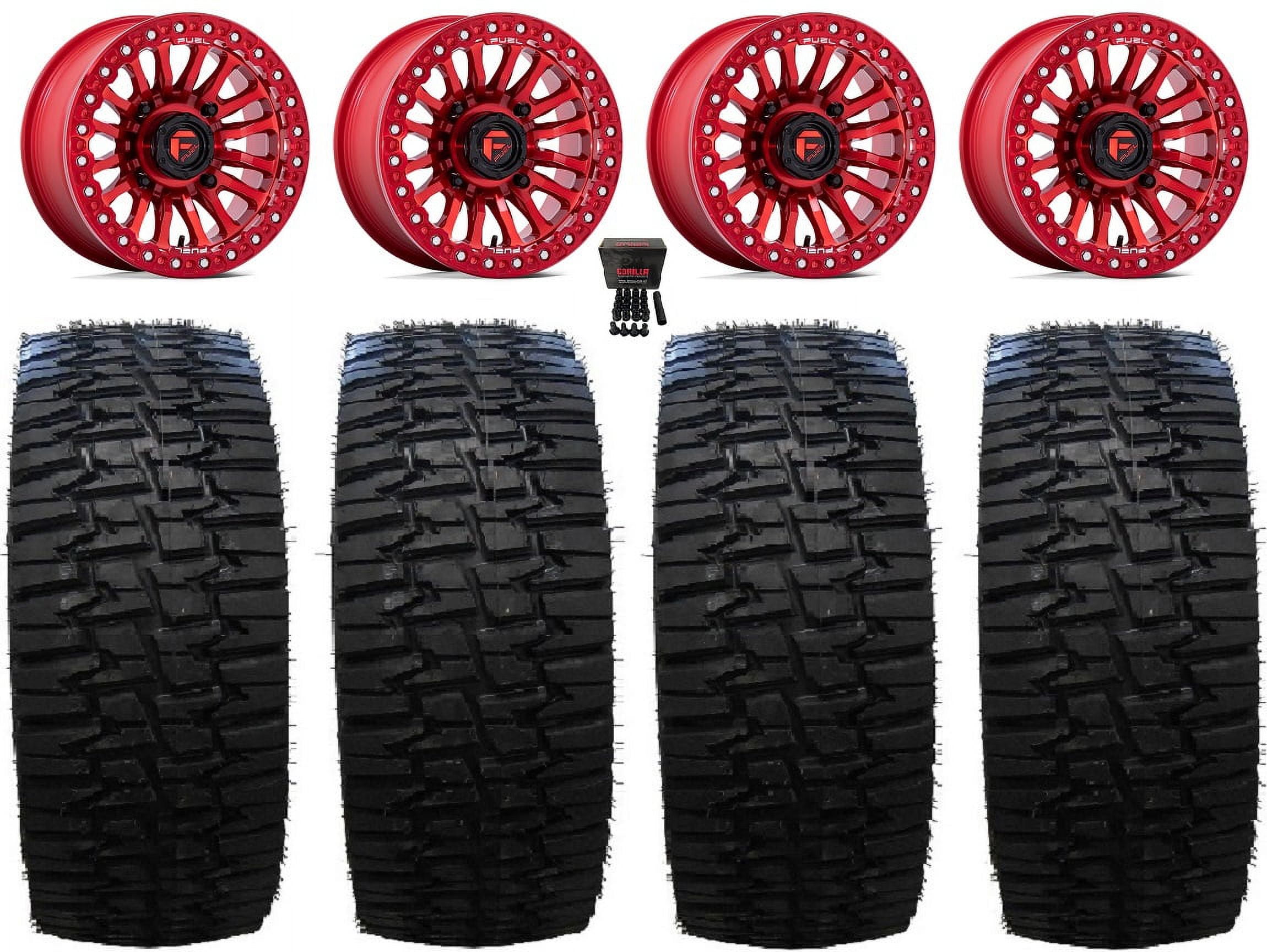 Fuel Rincon Bdlk 15" Wheels Red 33" Desert Race Tires Sportsman RZR ...