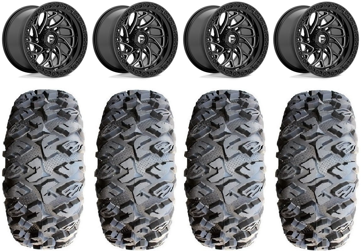 Fuel Runner 15" Wheels Bk 28" MotoClaw Tires Can-Am Commander Maverick ...