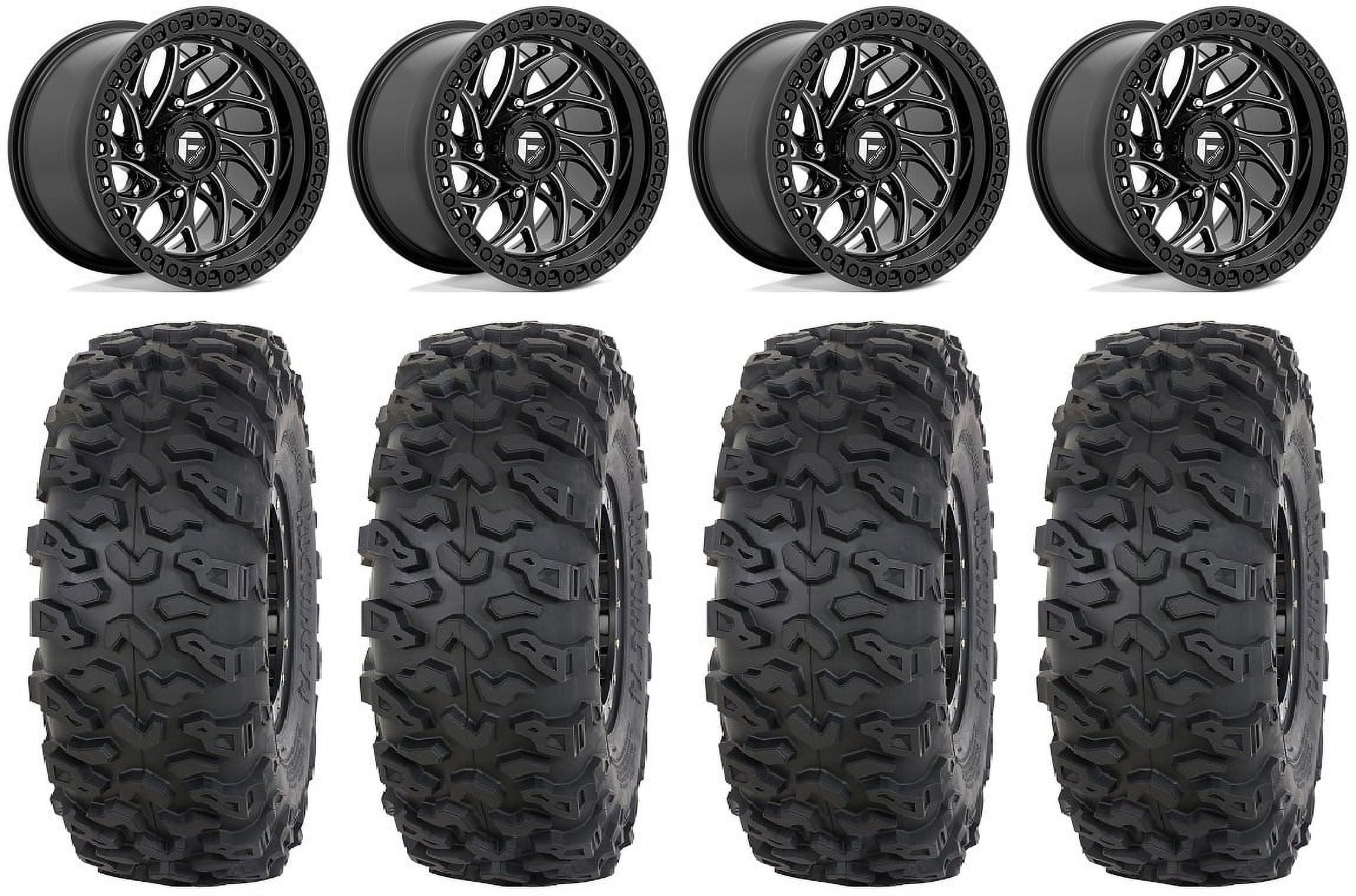 Fuel Runner 15" Wheels Bk 30" Roctane T4 Tires Can-Am Maverick X3 ...