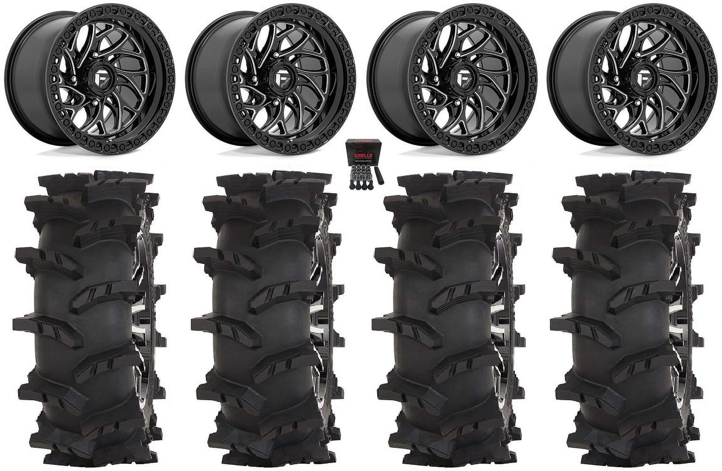 Fuel Runner 15" Wheels Bk 32" Outlaw Max Tires Can-Am Maverick X3 ...