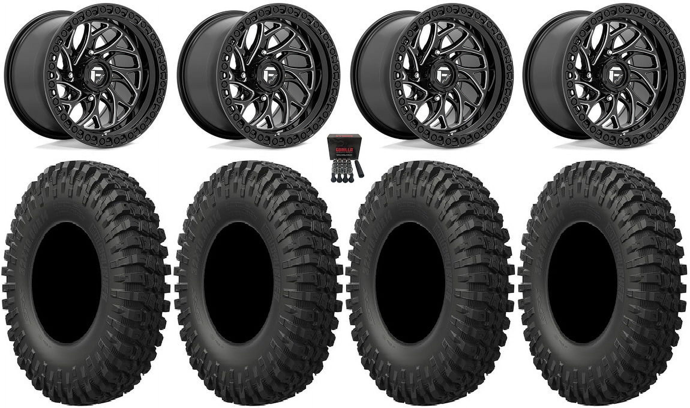 Fuel Runner 15" Wheels Bk 33" MotoCrusher Tires Sportsman RZR Ranger ...