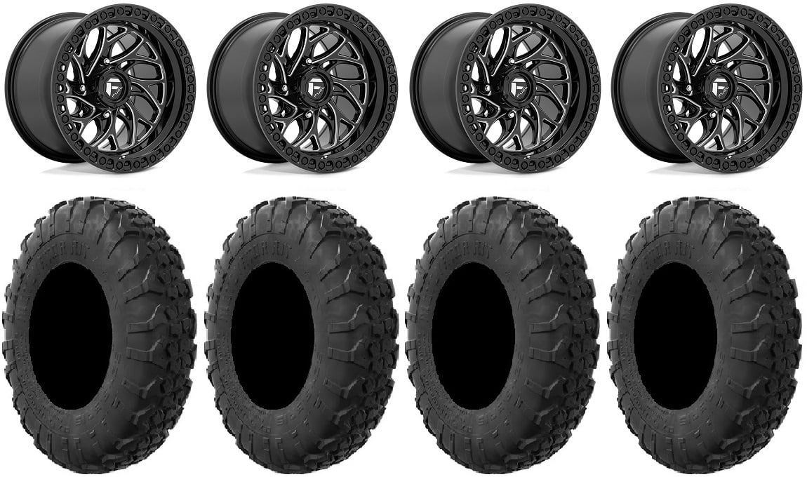 Fuel Runner 15" Wheels Bk 33" MotoVator R/T Tires Can-Am Maverick X3 ...