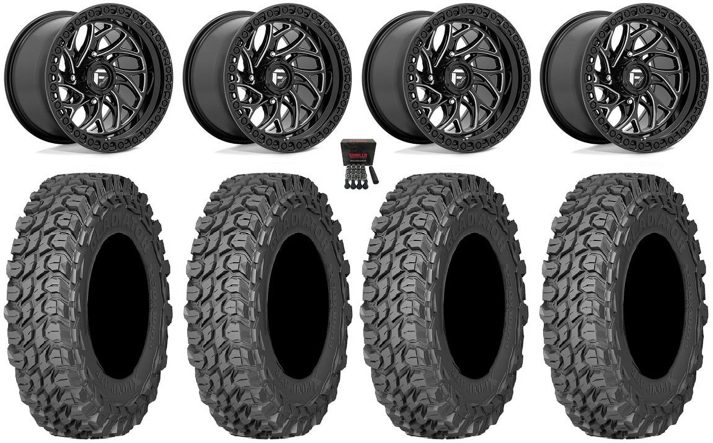Fuel Runner 15" Wheels Black 32" X Comp ATR Tires Can-Am Commander ...