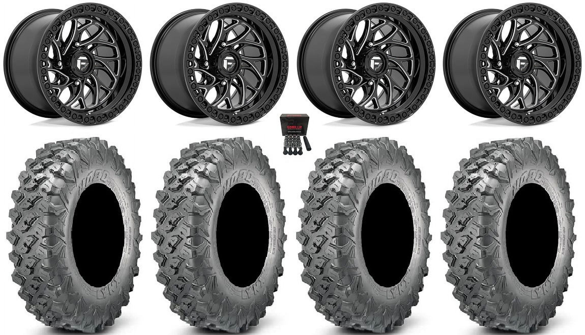 Fuel Runner 15" Wheels Black 35" Lynx SXS Tires Sportsman RZR Ranger ...