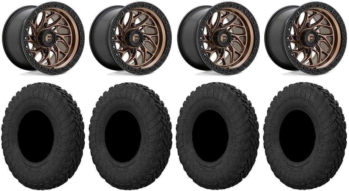 Fuel Runner 15" Wheels Bronze 30" Gripper R/T Tires Kawasaki Teryx Mule ...