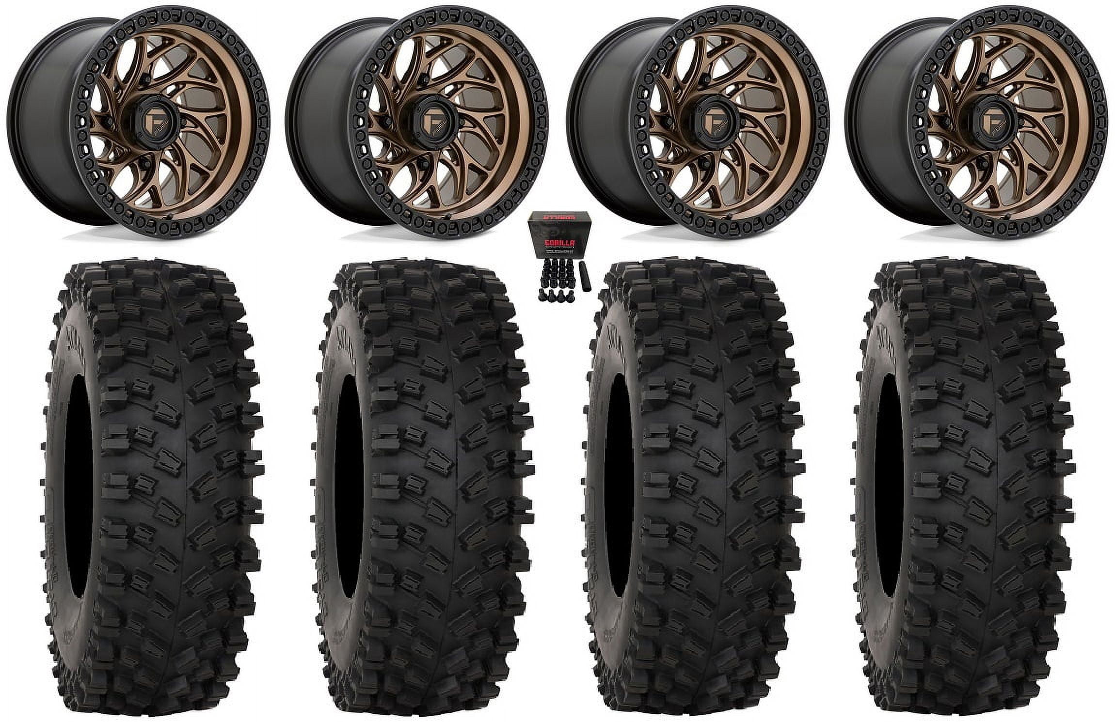 Fuel Runner 15" Wheels Bronze 32" ATX470 Tires Can-Am Maverick X3 ...
