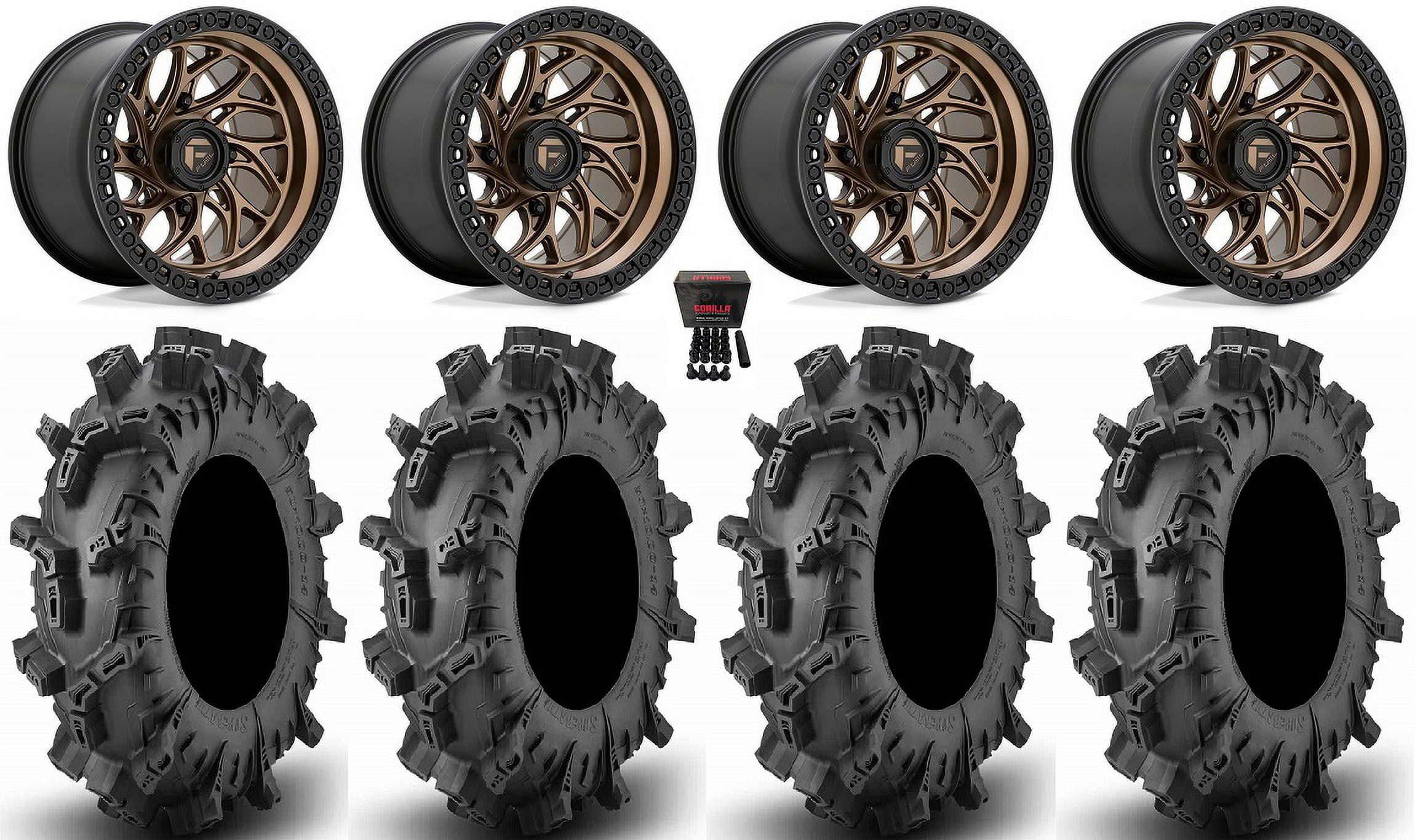 Fuel Runner 15" Wheels Bronze 32" Terminator Max Tires Polaris RZR XP ...