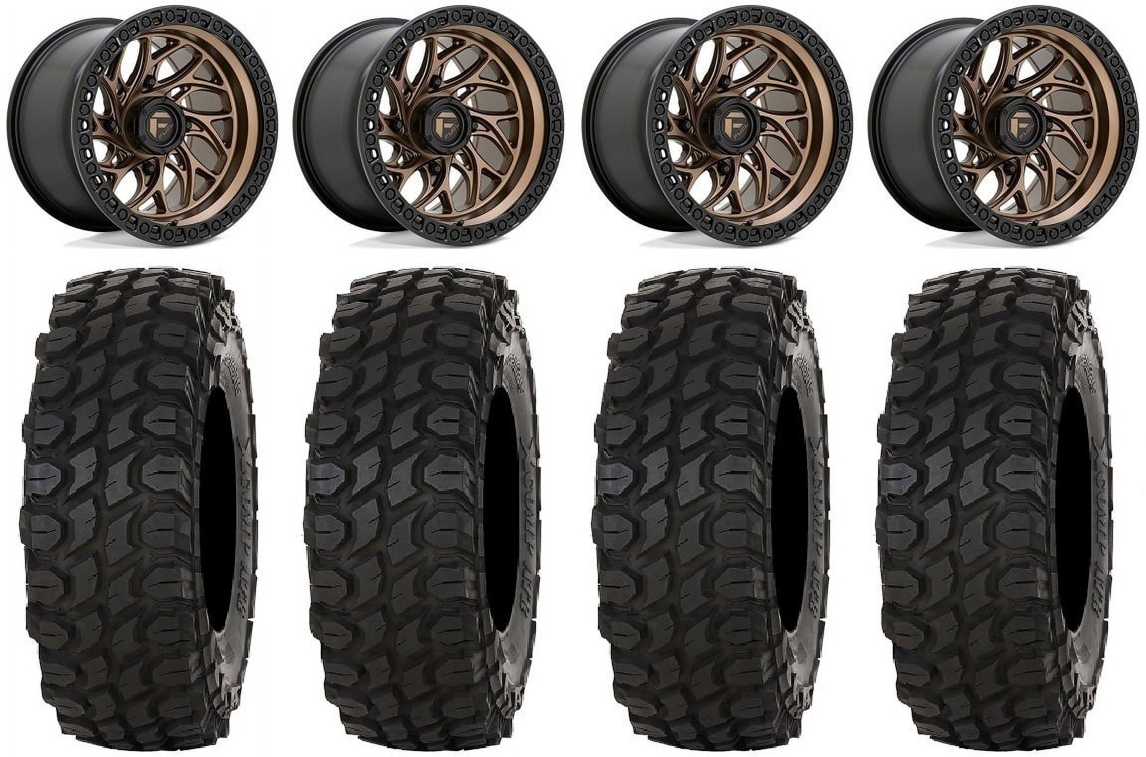 Fuel Runner 15" Wheels Bronze 32" XComp ATR Tires Polaris RZR XP 1000 ...