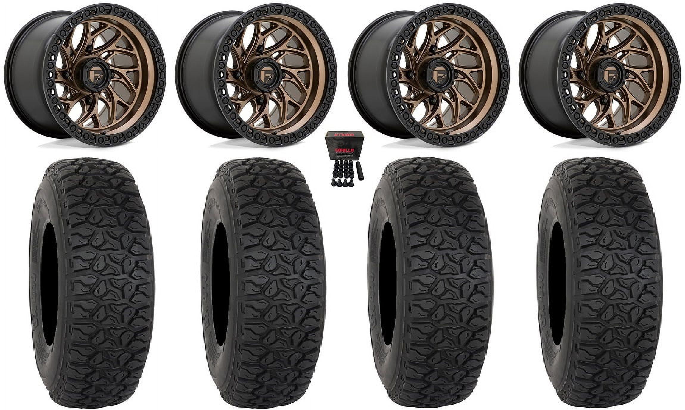 Fuel Runner 15" Wheels Bronze 35" DX440 Tires Can-Am Maverick X3 ...