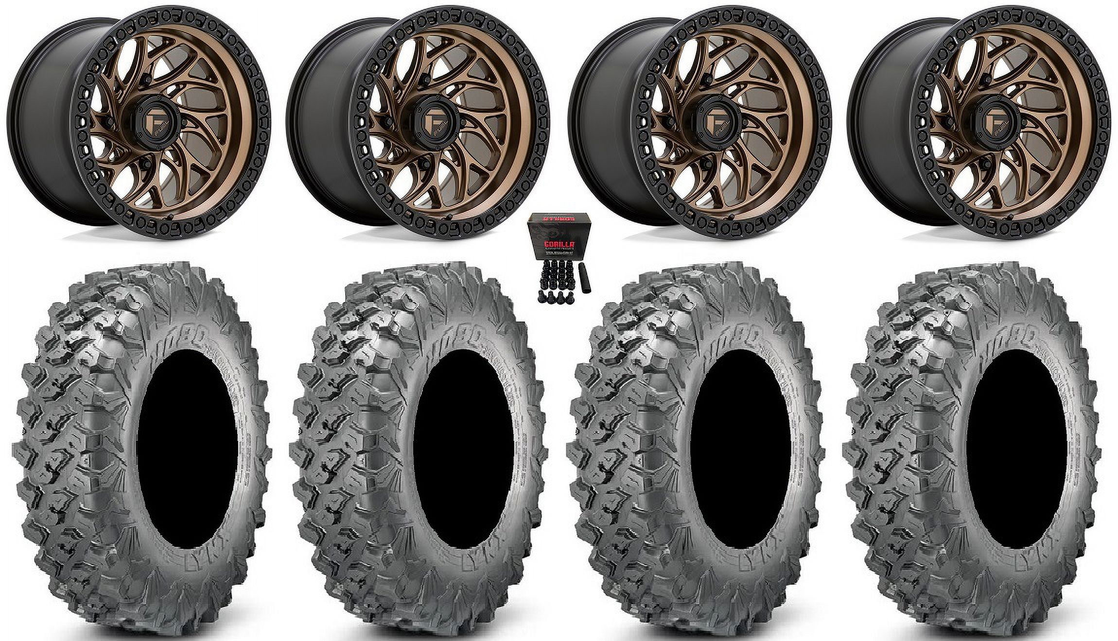 Fuel Runner 15" Wheels Bronze 35" Lynx SXS Tires Kawasaki Teryx Mule ...