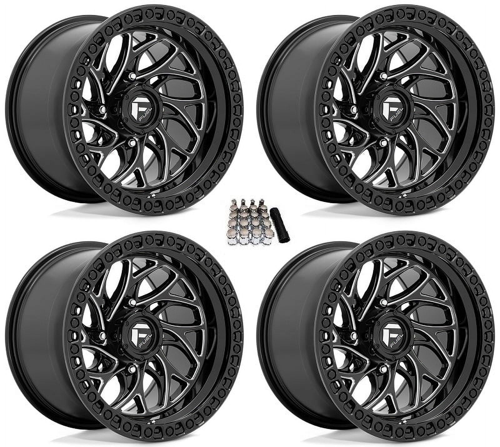 Fuel Runner 15x7/15x10 UTV Wheels Black Can-Am Maverick X3 / Honda ...