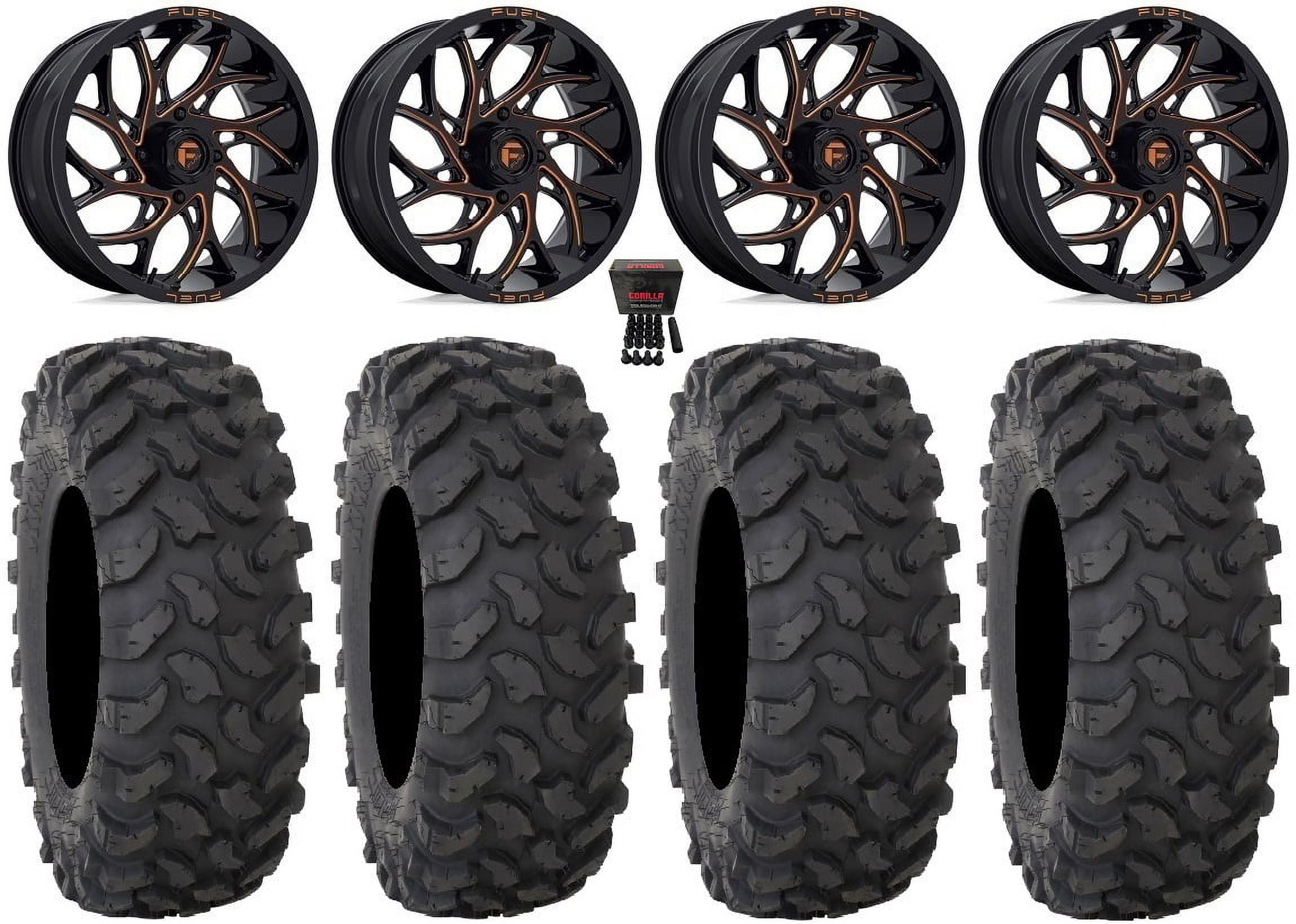 Fuel Runner 18" Wheels Orange 37" XTR370 Tires Can-Am Maverick X3 ...