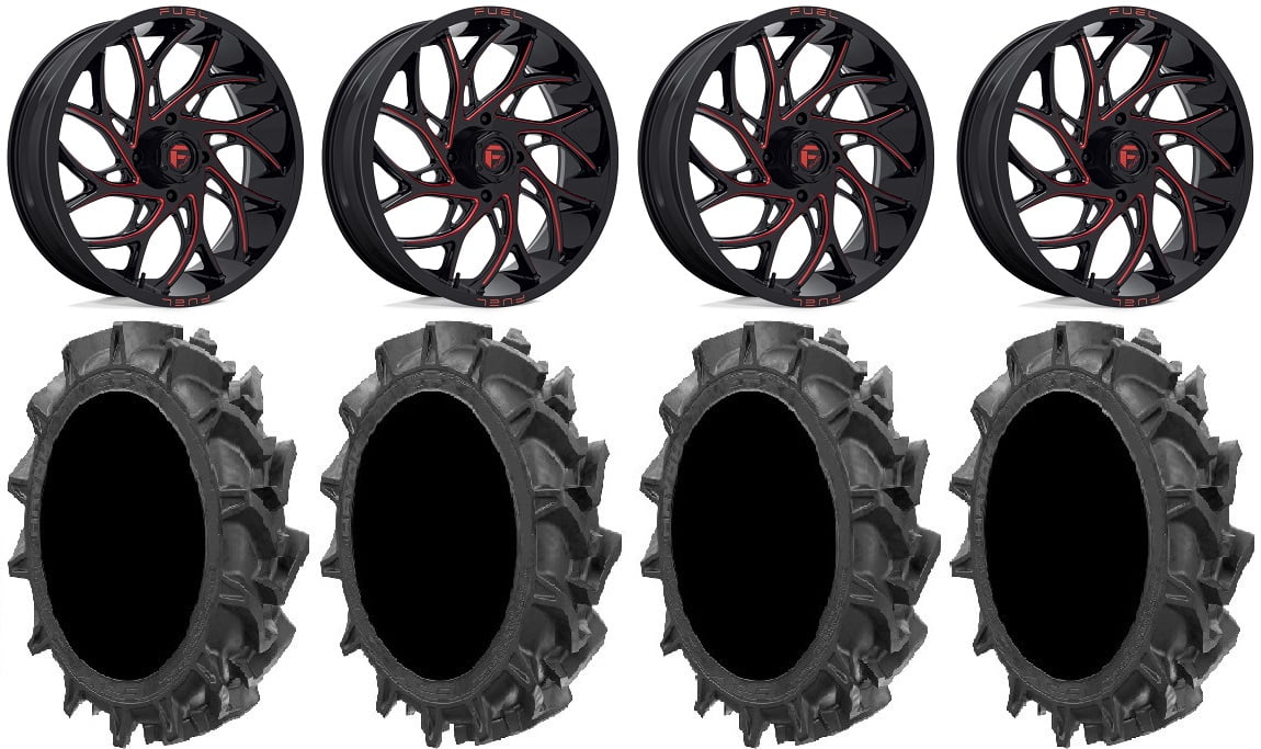 Fuel Runner 18" Wheels Red 32" MotoHavok Tires Sportsman RZR Ranger ...