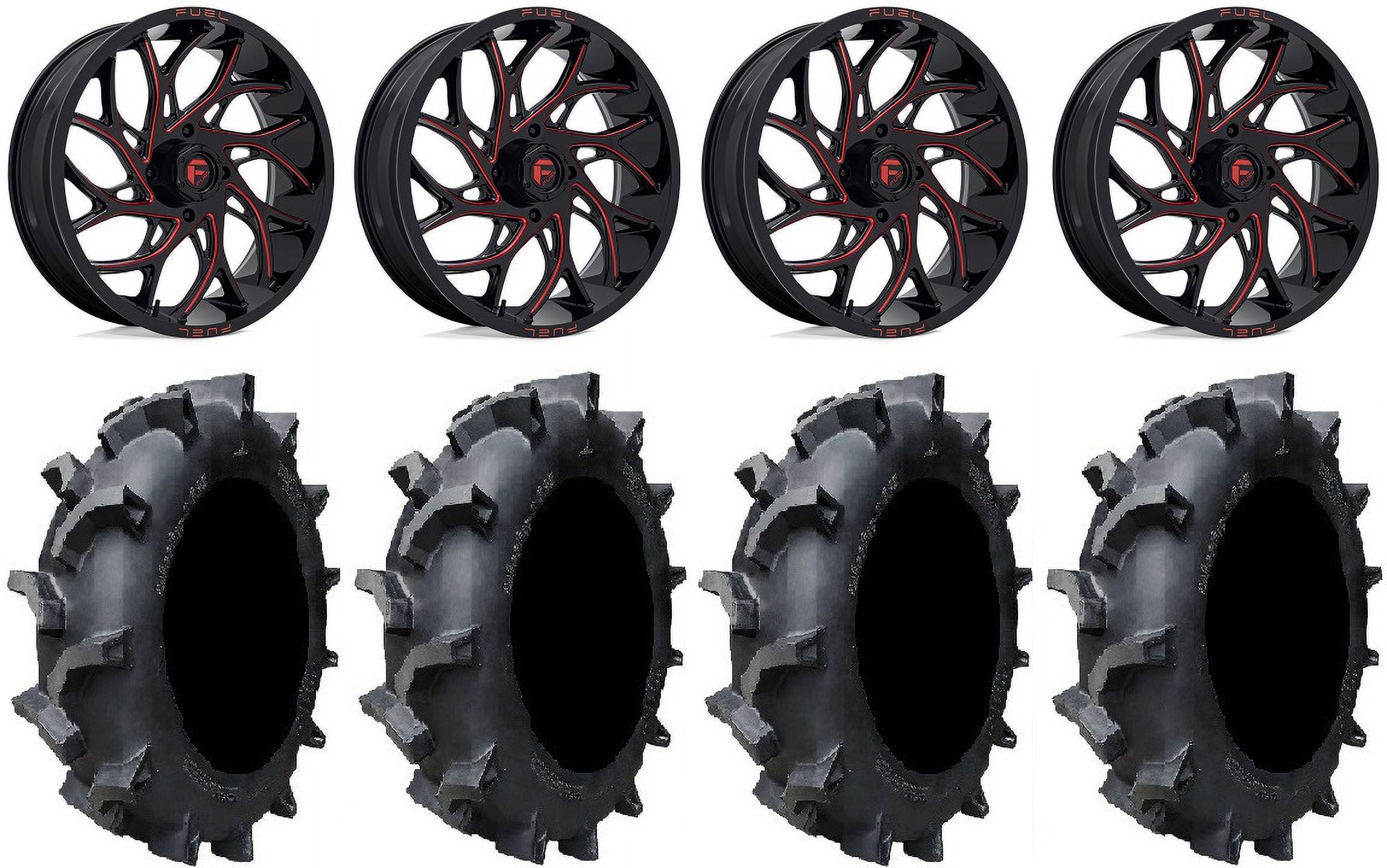Fuel Runner 18" Wheels Red 33" Interforce 628 Tires Can-Am Commander ...