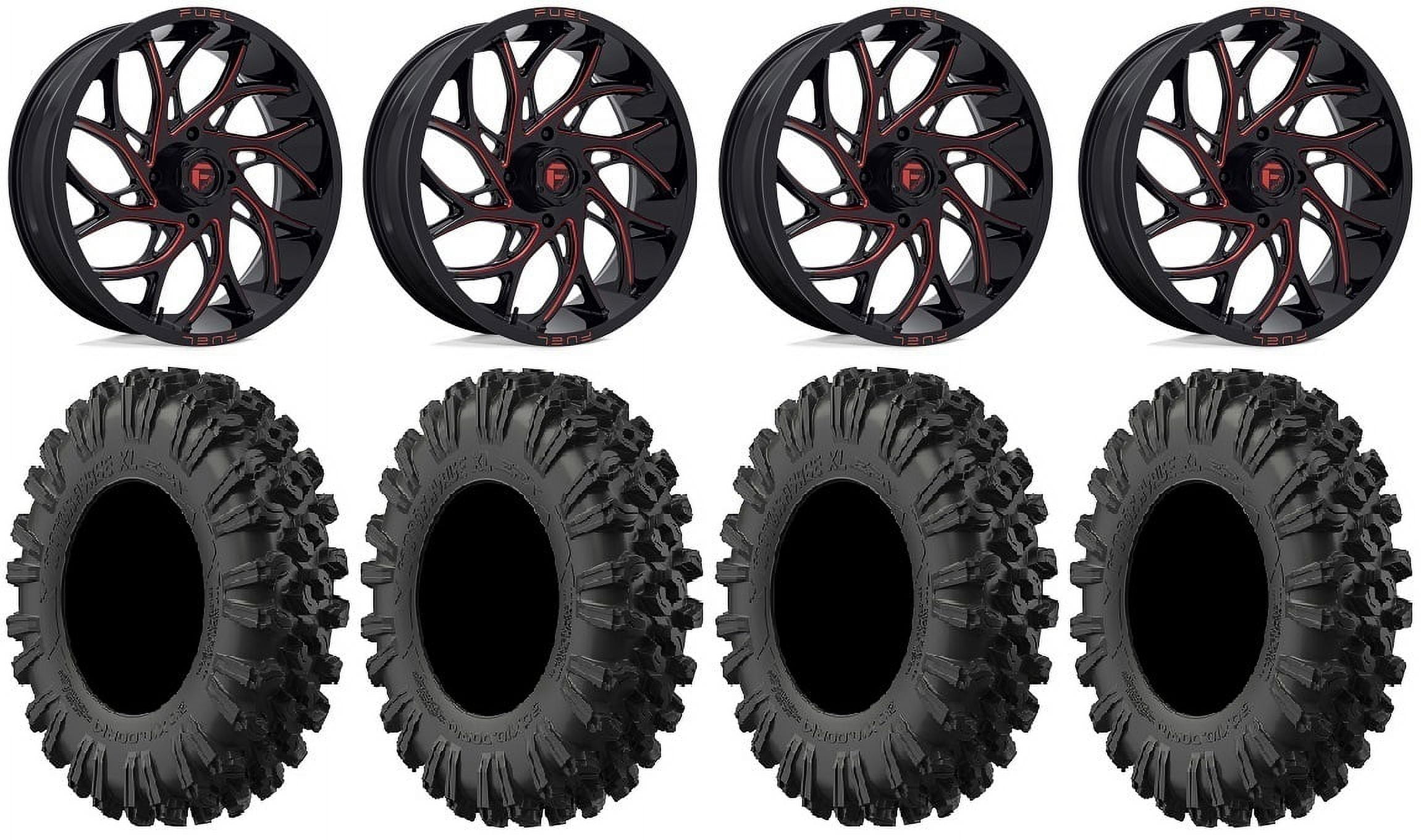 Fuel Runner 18" Wheels Red 40" MotoRavage XL Tires Can-Am Commander ...