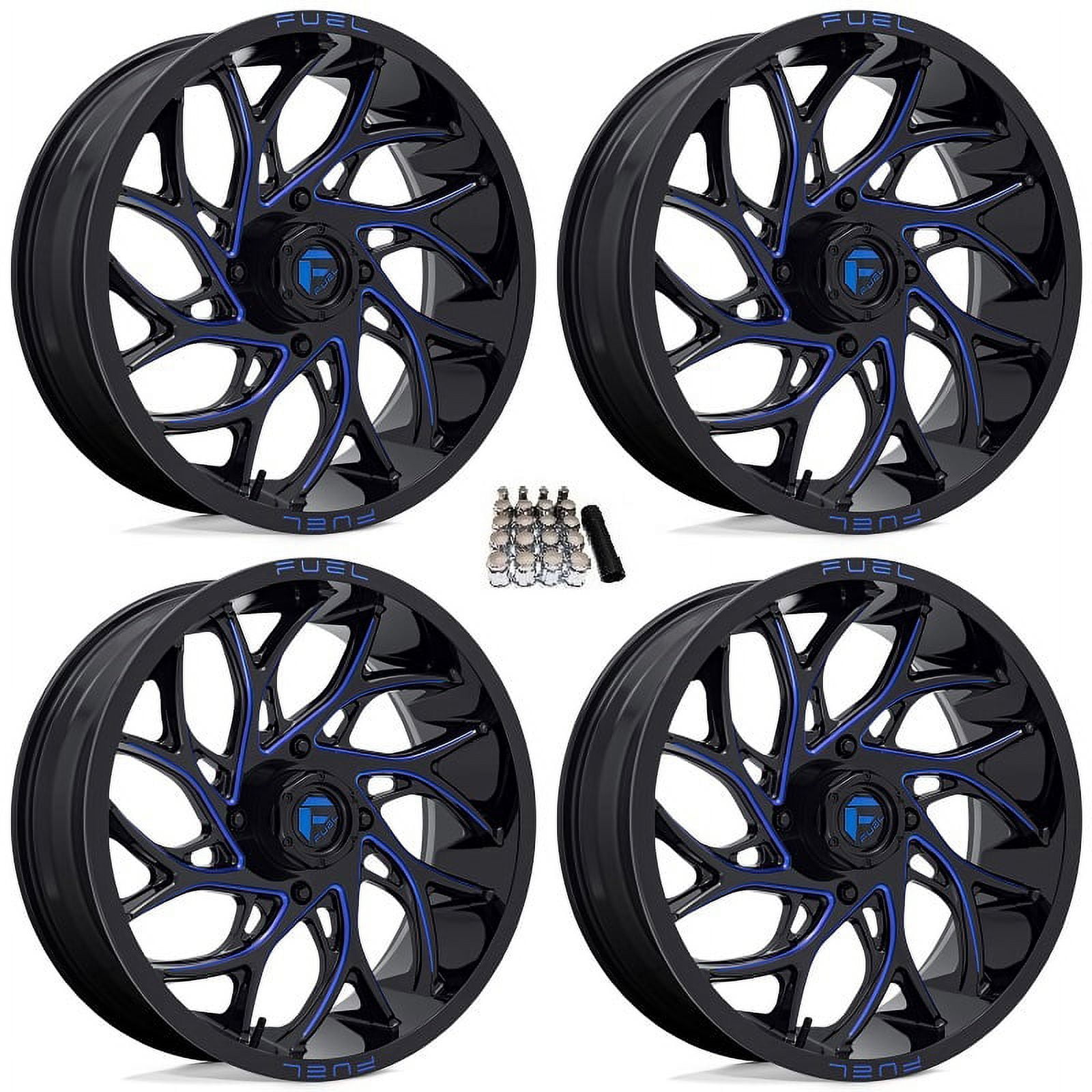 Fuel Runner 20" UTV Wheels Gloss Black/Blue Kawasaki Teryx Mule ...