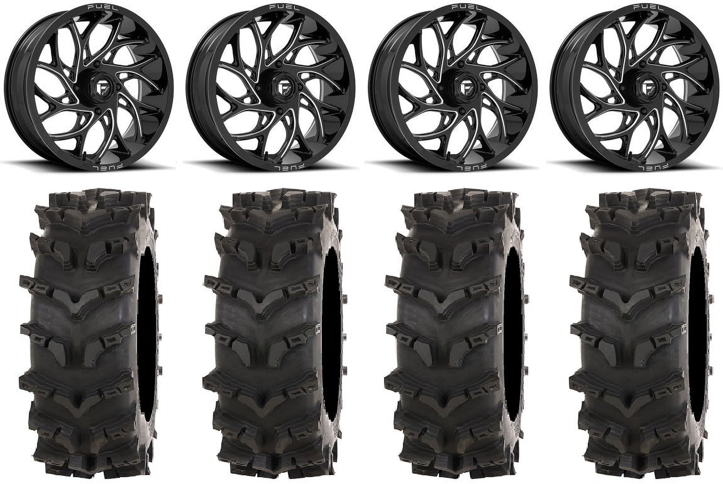 Fuel Runner 20" Wheels Black 35" Out&Back Max'd Tires Polaris RZR XP ...