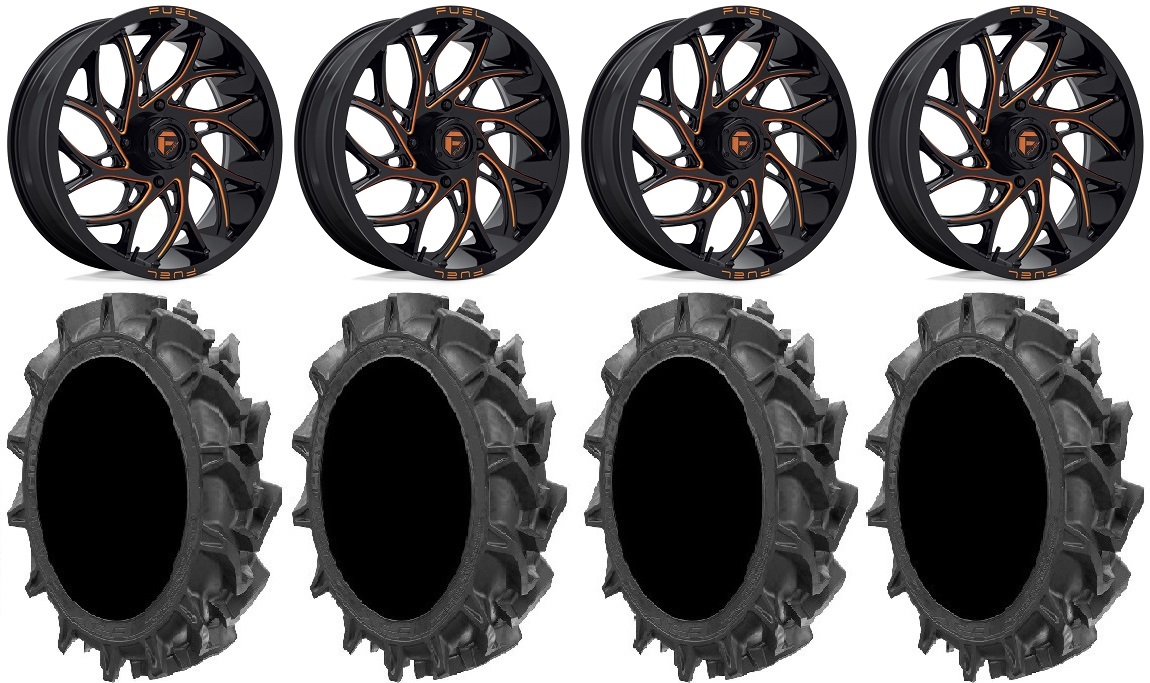 Fuel Runner 20" Wheels Orange 35" MotoHavok Tires Can-Am Commander ...