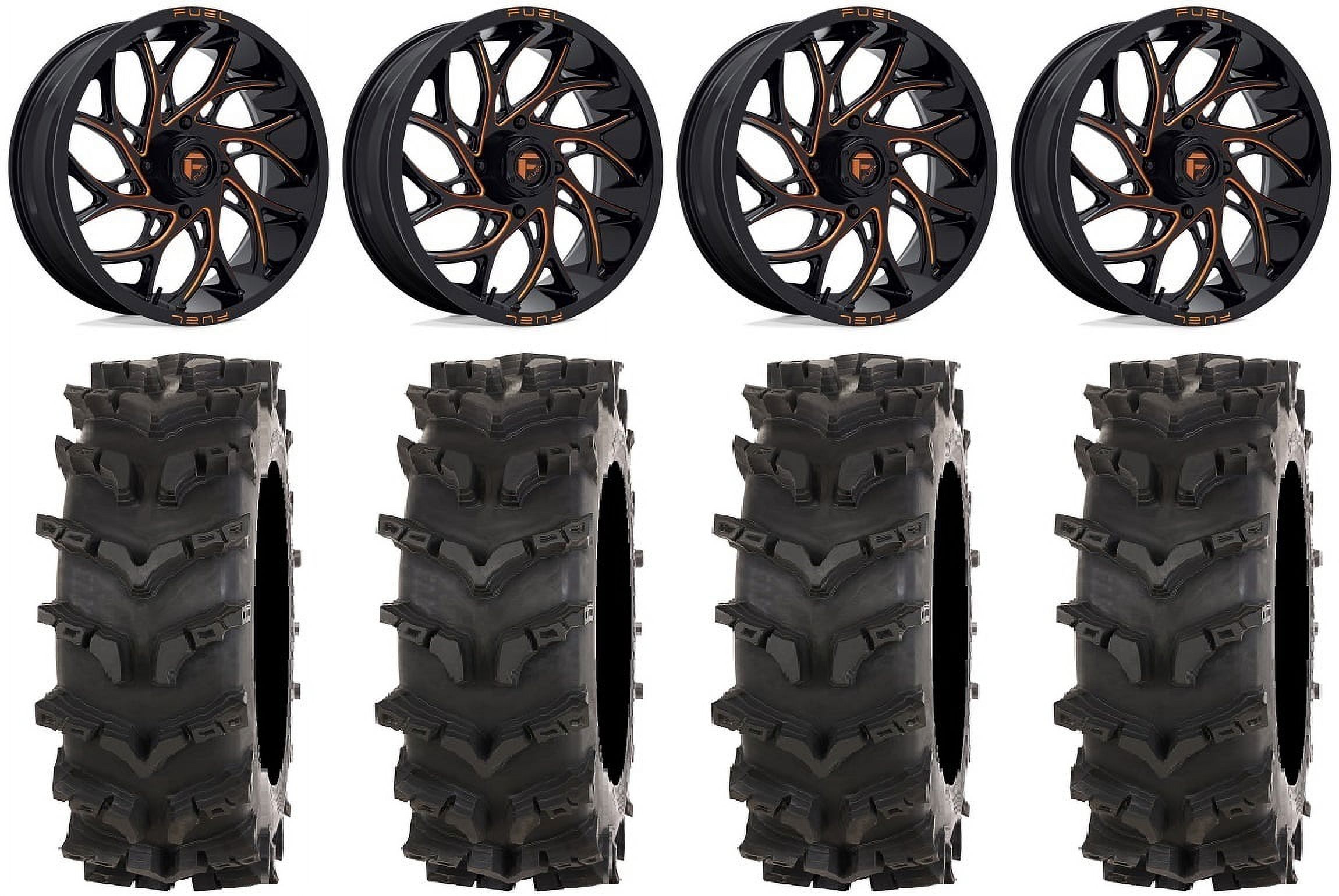 Fuel Runner 20" Wheels Orange 36" Out&Back Max'd Tires Sportsman RZR ...