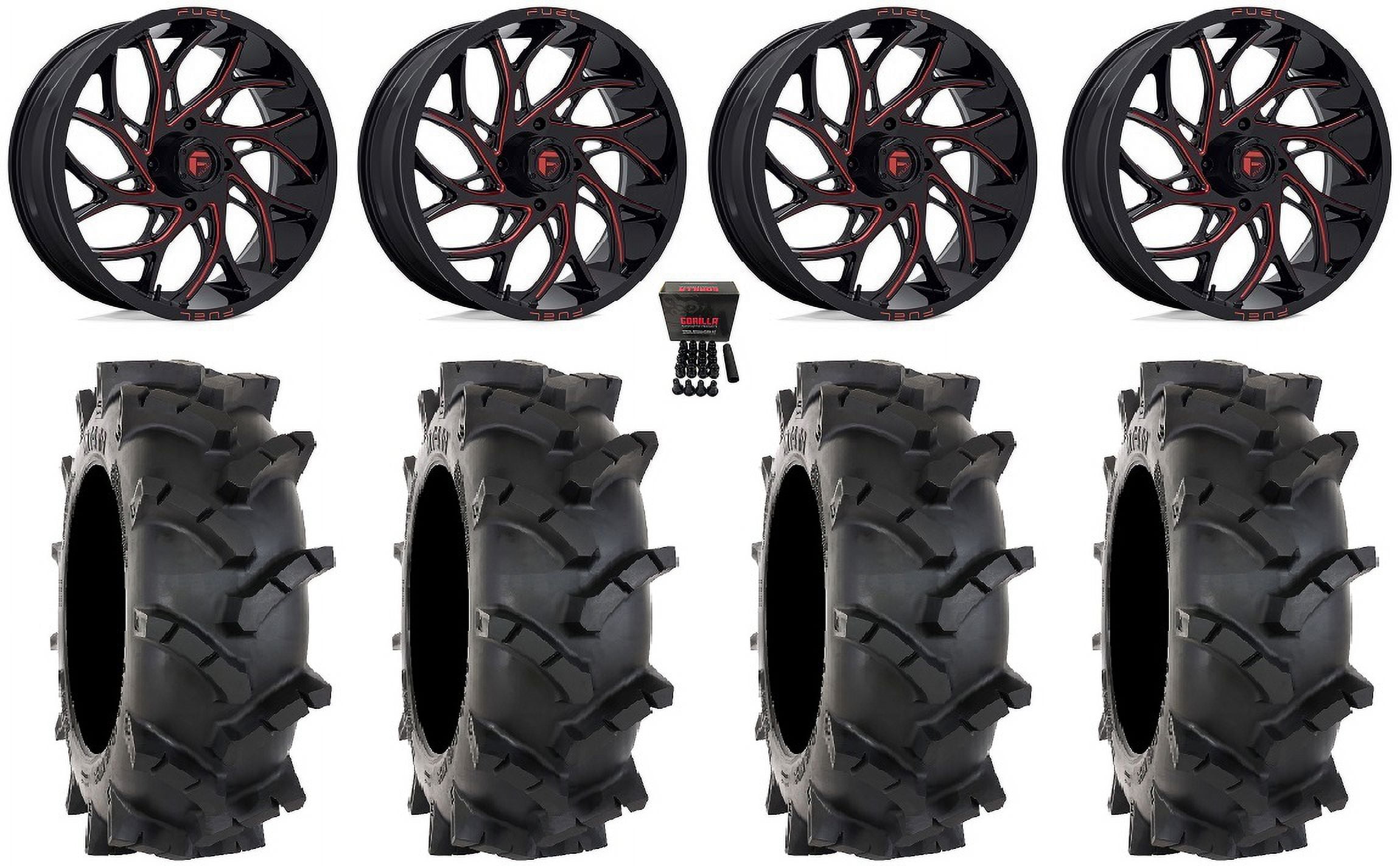 Fuel Runner 20" Wheels Red 35" MT410 Tires Sportsman RZR Ranger ...
