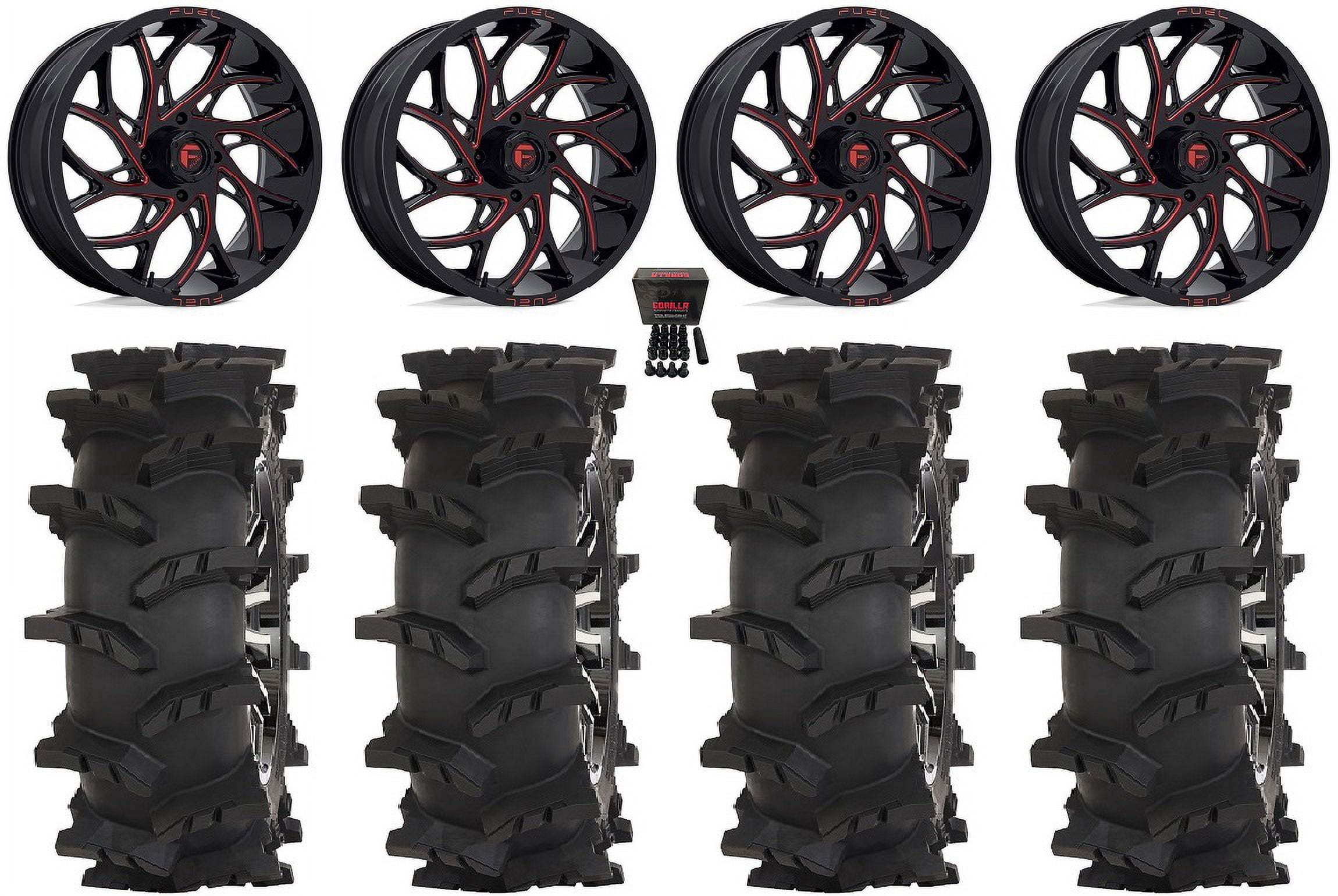 Fuel Runner 20" Wheels Red 35" Outlaw Max Tires Can-Am Maverick X3 ...