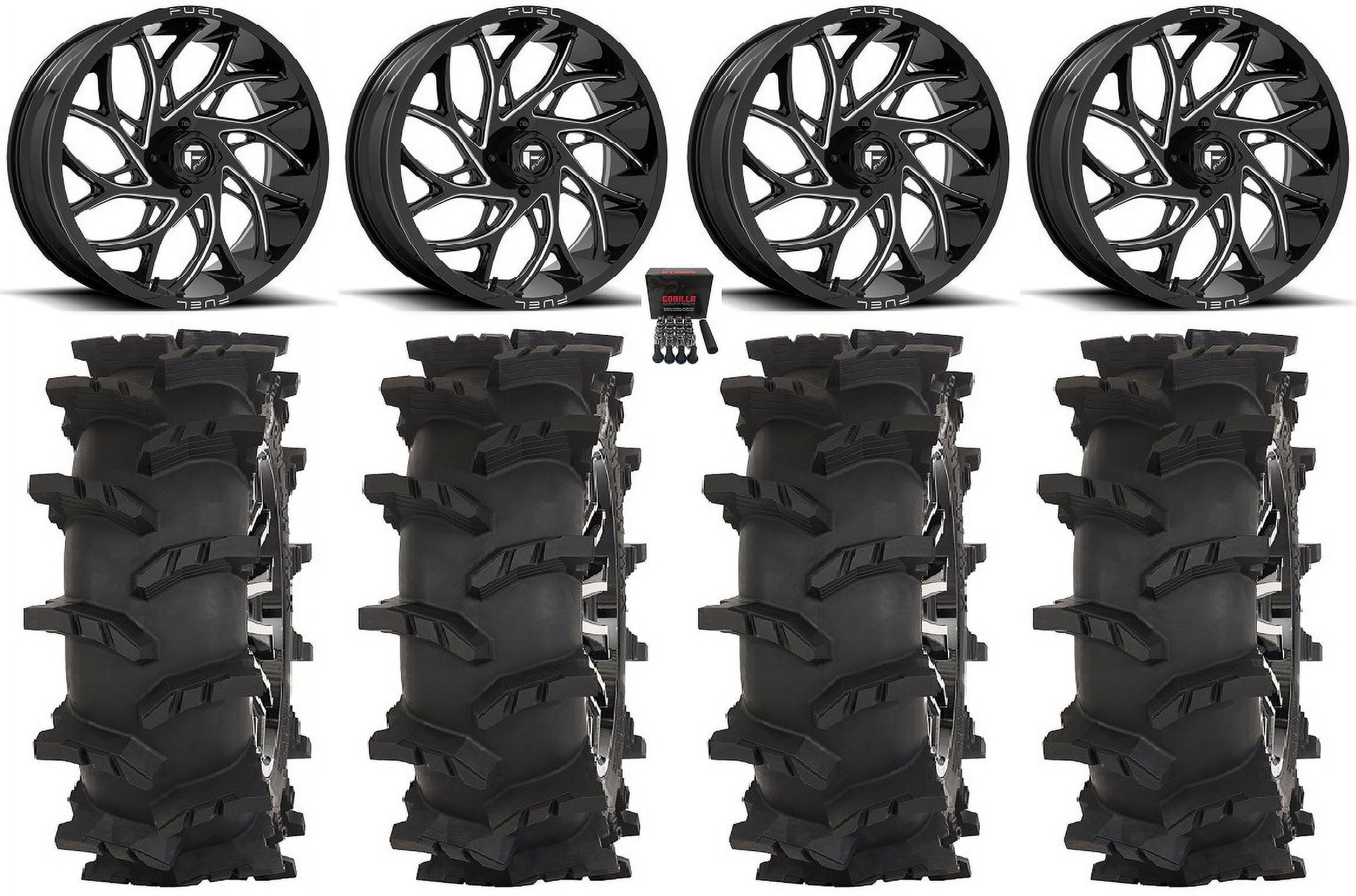 Fuel Runner 24" Wheels Black 37" Outlaw Max Tires Can-Am Maverick X3 ...