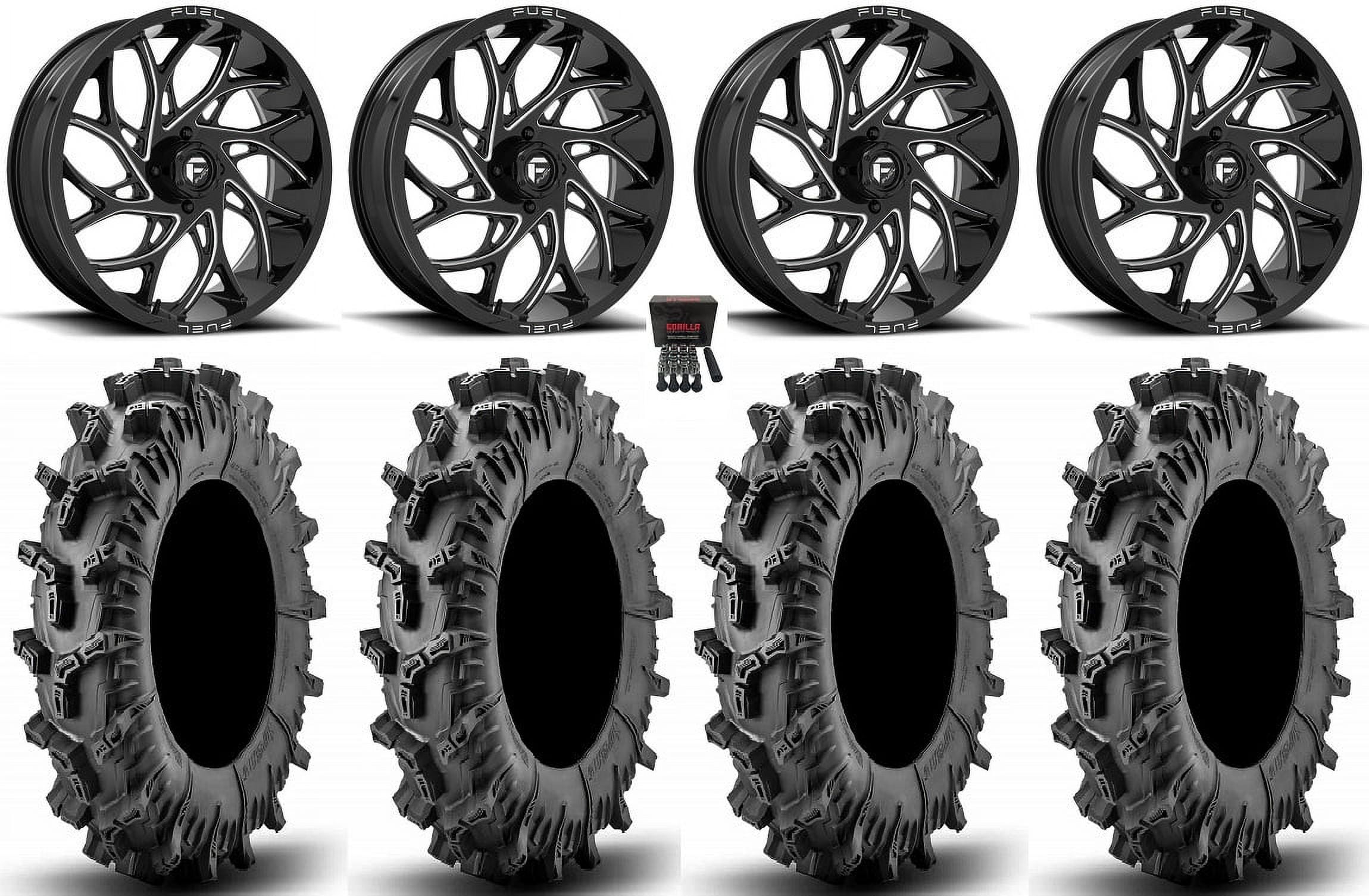 Fuel Runner 24" Wheels Black 38" Terminator Max Tires Can-Am Commander ...