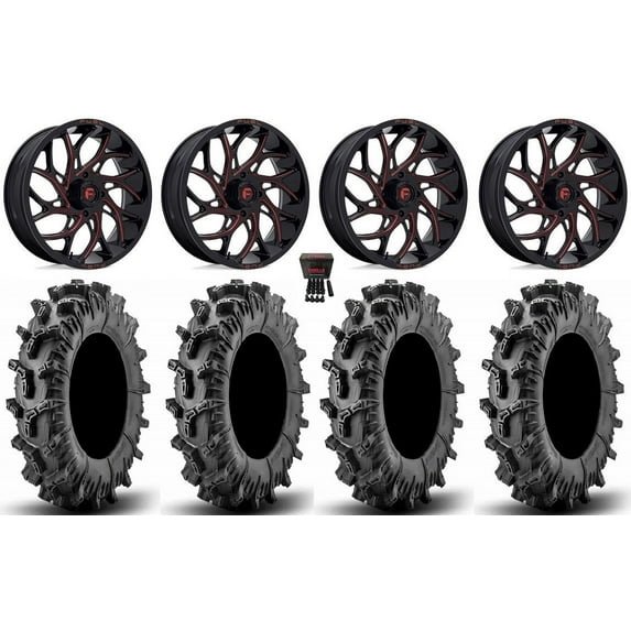 Fuel Runner 24" Wheels Red 38" Terminator Max Tires Sportsman RZR ...