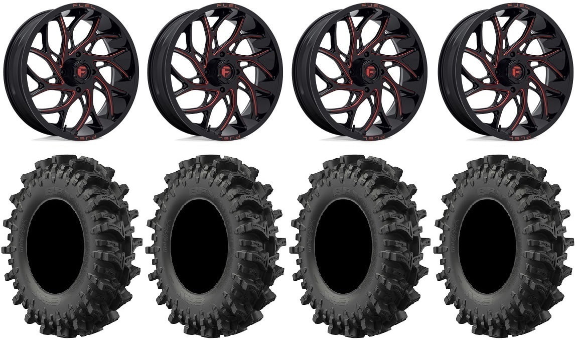 Fuel Runner 24" Wheels Red 40" MotoSlayer Tires Can-Am Commander ...