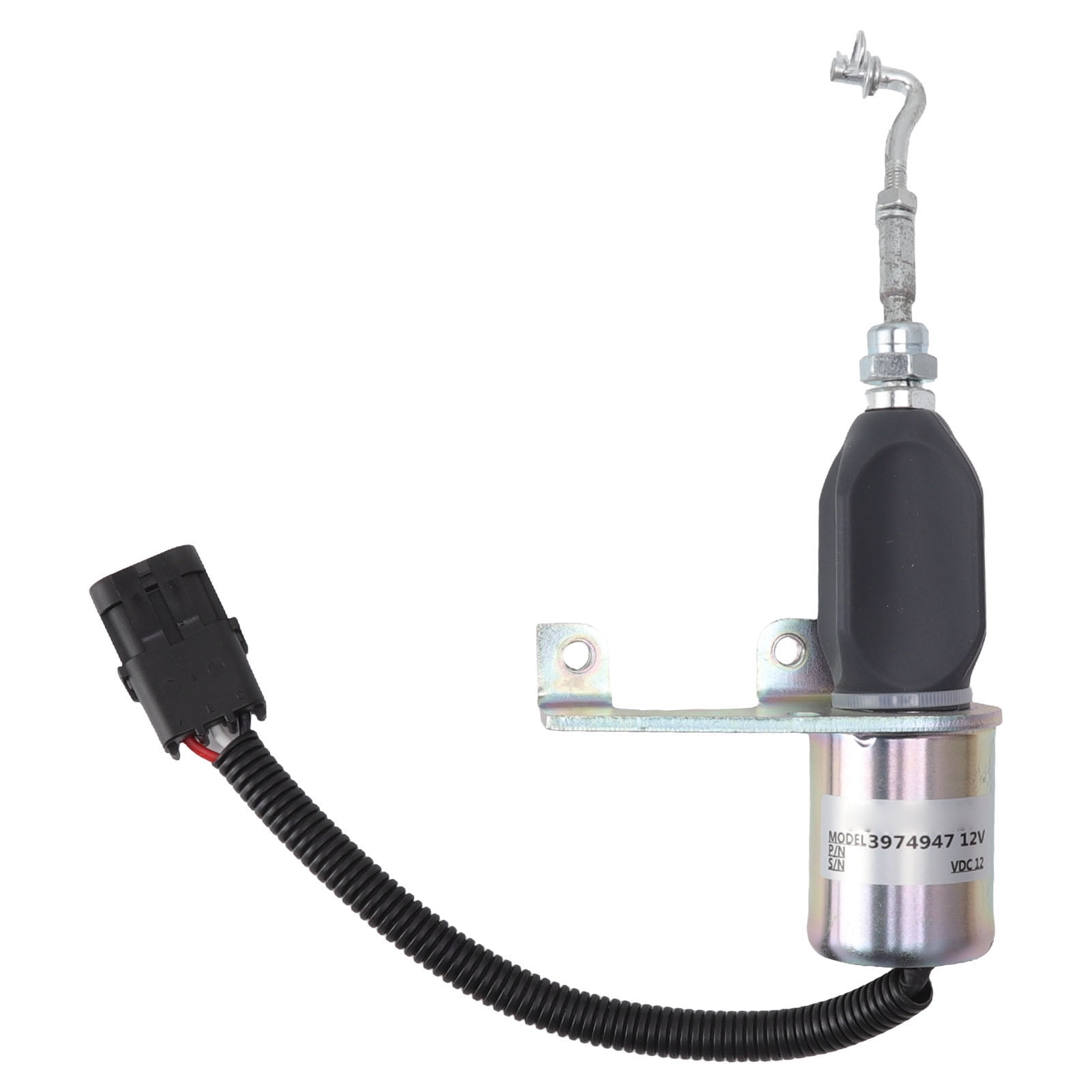 Fuel Shut Off Solenoid Valve 3974947 12V Excavator Engine Stop Electric ...