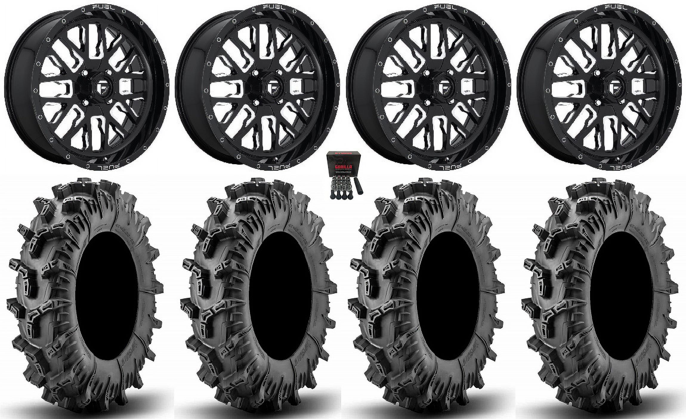 Fuel Stroke 22" Wheels Black 42" Terminator Max Tires Can-Am Commander ...