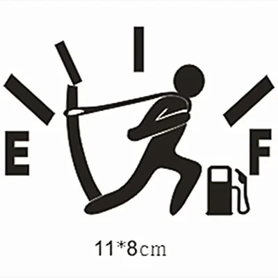 Fuel Tank Cap Cover High Gas Consumption Decal Fuel Gage Empty Vinyl ...
