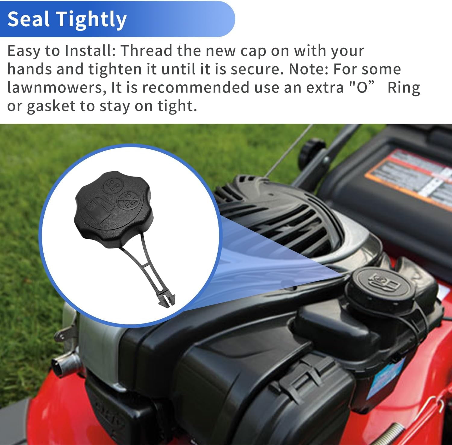Fuel Tank Cap, Lawn Mower Gas Cap, Lawn & Garden Equipment Engine Fuel ...