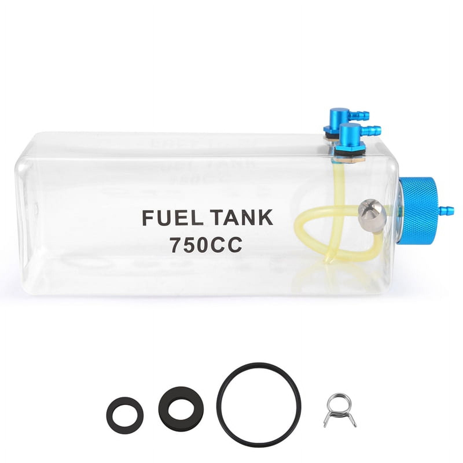 Fuel Tank Petrol Transparent Plastic Bottle 750CC CNC for RC Gas and ...