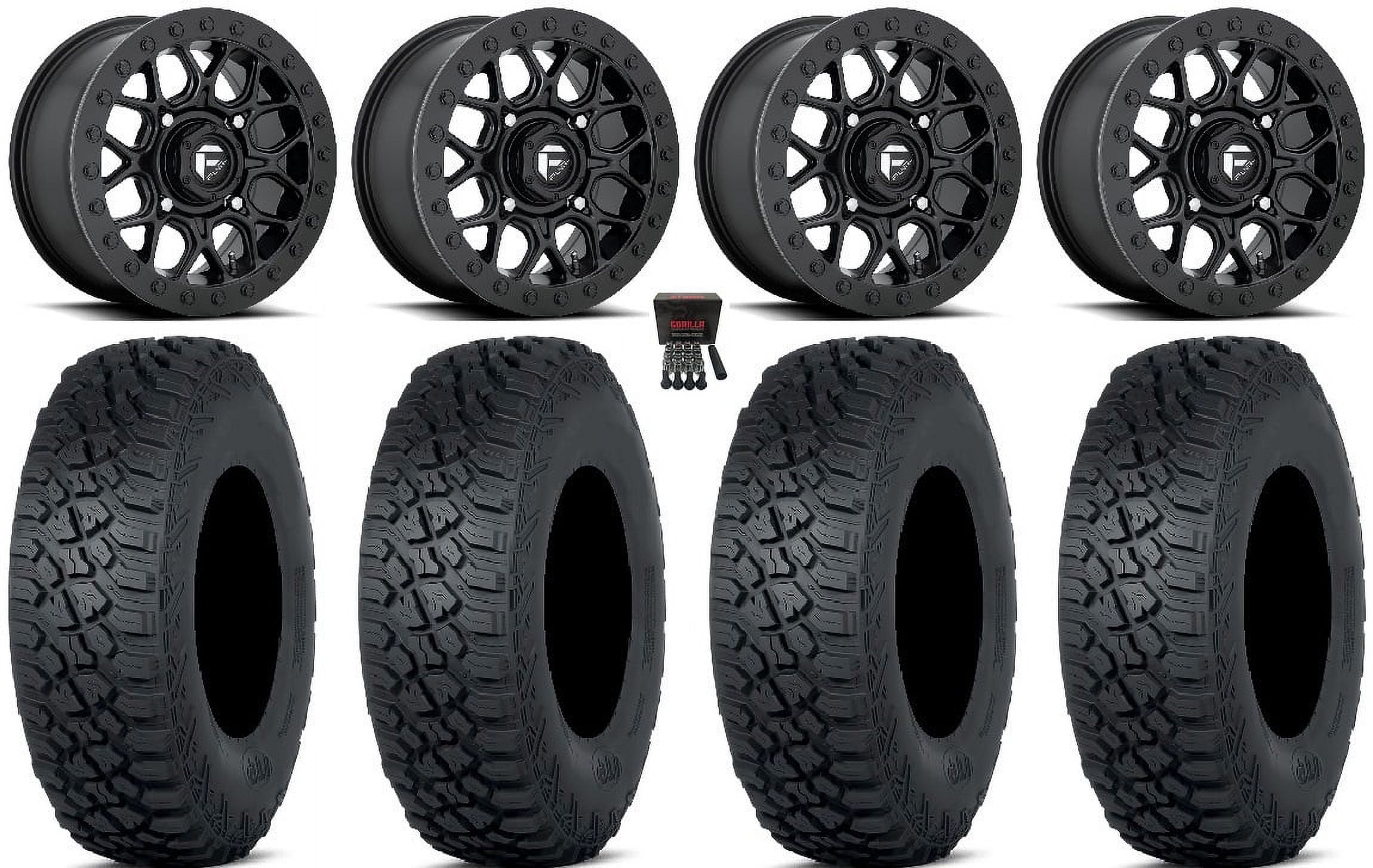 Fuel Tech Bdlk 15" Wheels Bk 30" Tenacity XNR (8ply) Tires Kawasaki ...