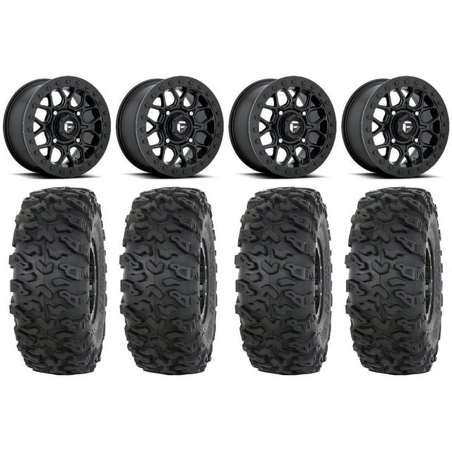 Fuel Tech Beadlock 15" Wheels Black 32" Roctane T4 Tires Can-Am ...