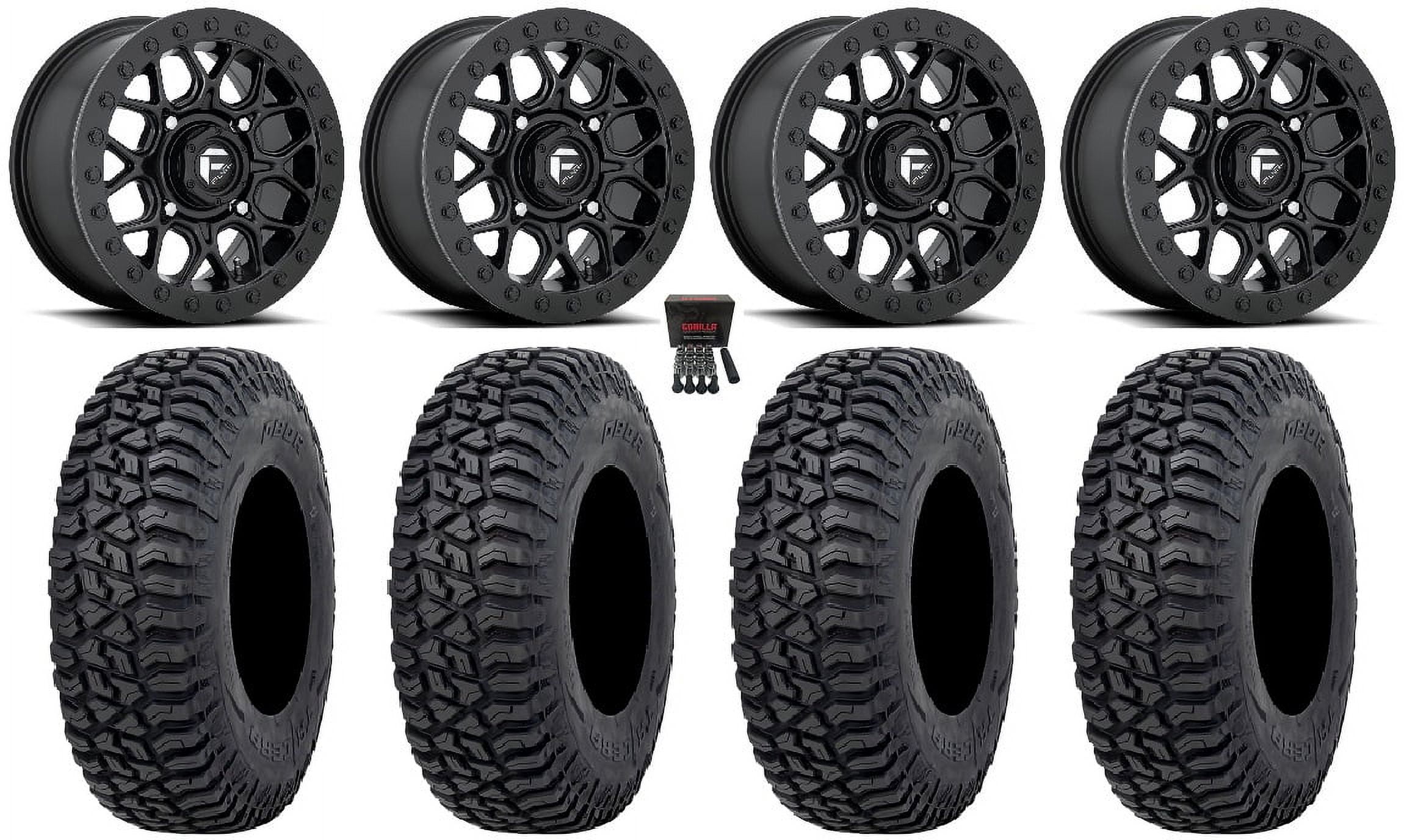 Fuel Tech Beadlock 15" Wheels Black 32" Tricera Tires Can-Am Commander ...