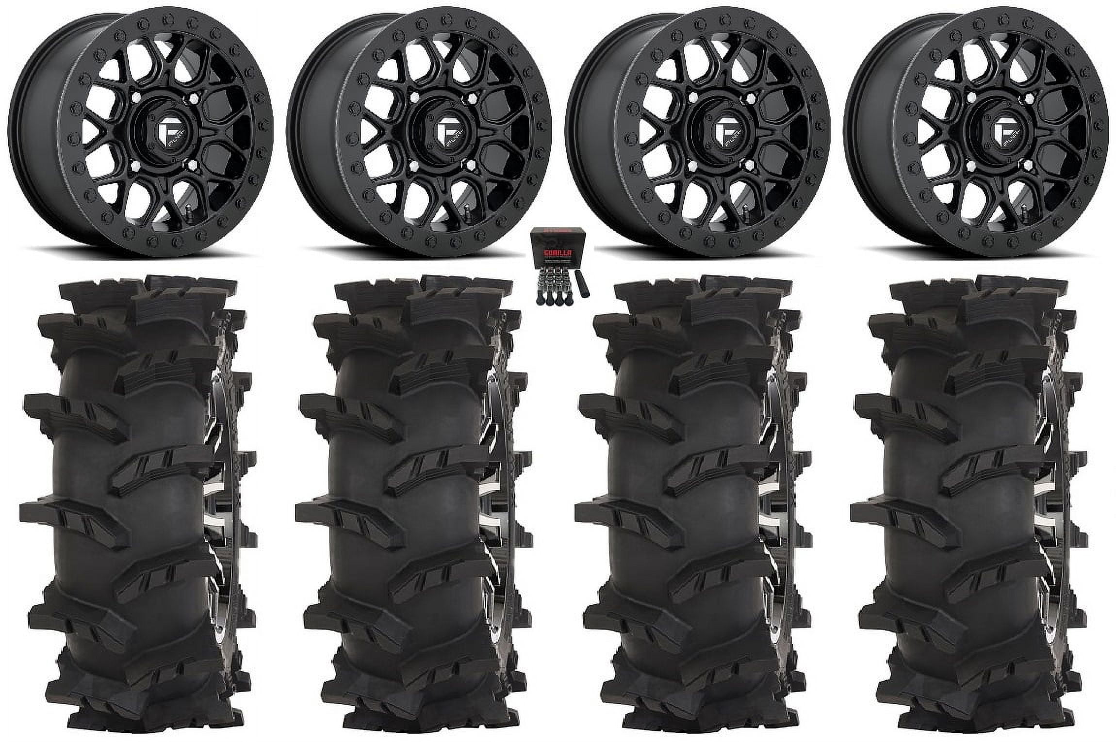 Fuel Tech Beadlock 15" Wheels Black 33" Outlaw Max Tires Can-Am ...
