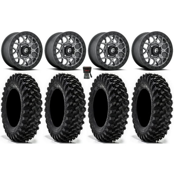 Fuel Tech Beadlock 15" Wheels Gm 30" Warrior XT Tires Can-Am Maverick ...