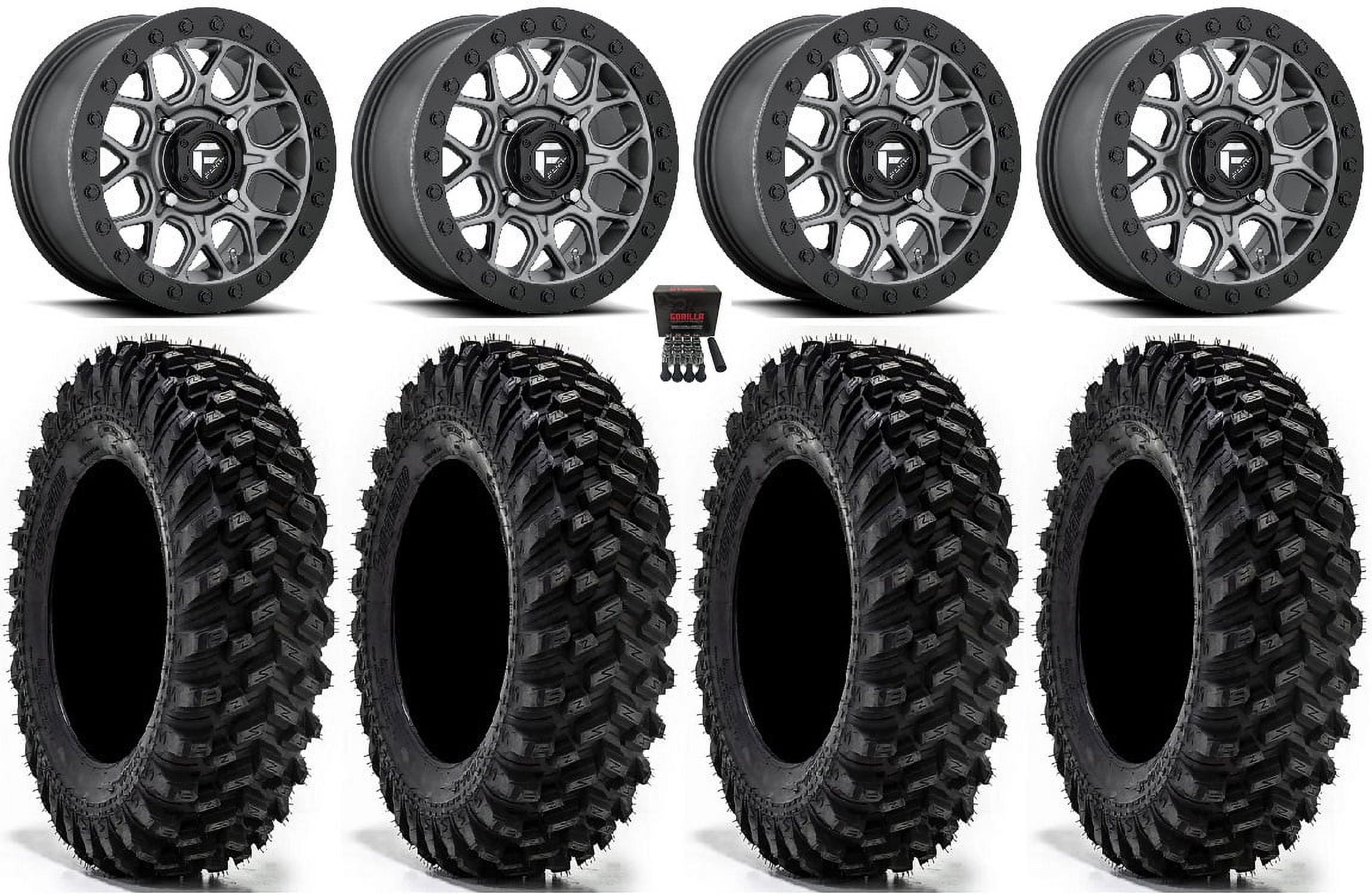 Fuel Tech Beadlock 15" Wheels Gm 30" Warrior XT Tires Polaris RZR XP ...