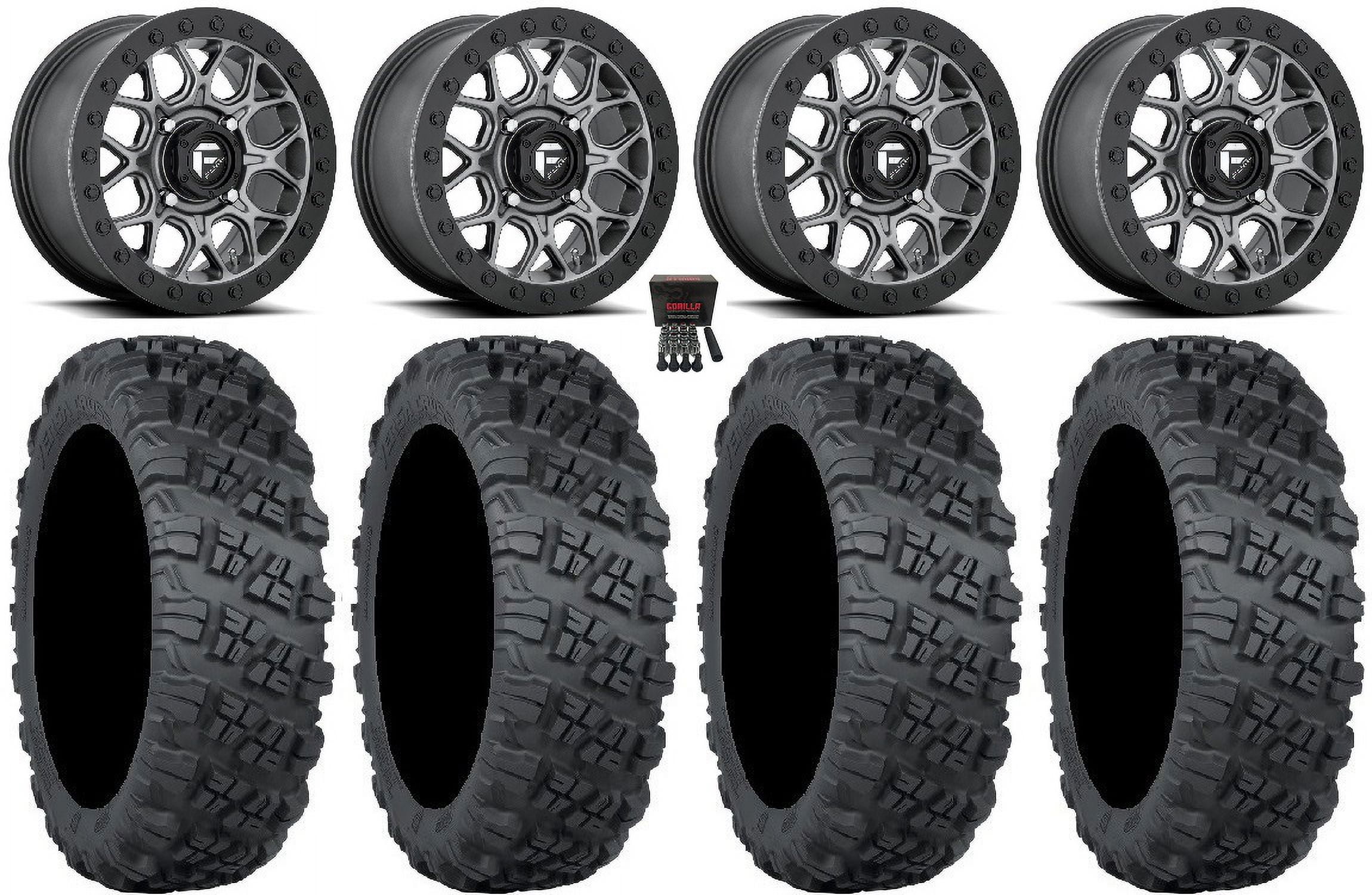 Fuel Tech Beadlock 15" Wheels Gm 32" Versa Cross V3 Tires Can-Am ...